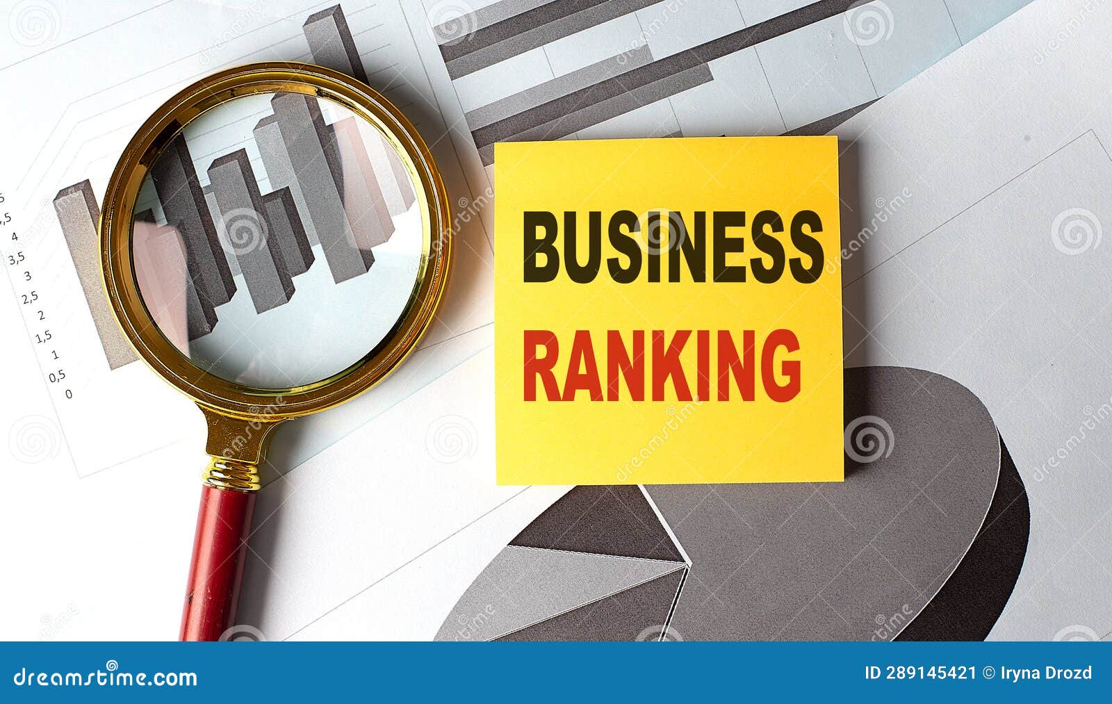 BUSINESS RANKING Text on Sticky on Chart, Business Stock Image - Image ...