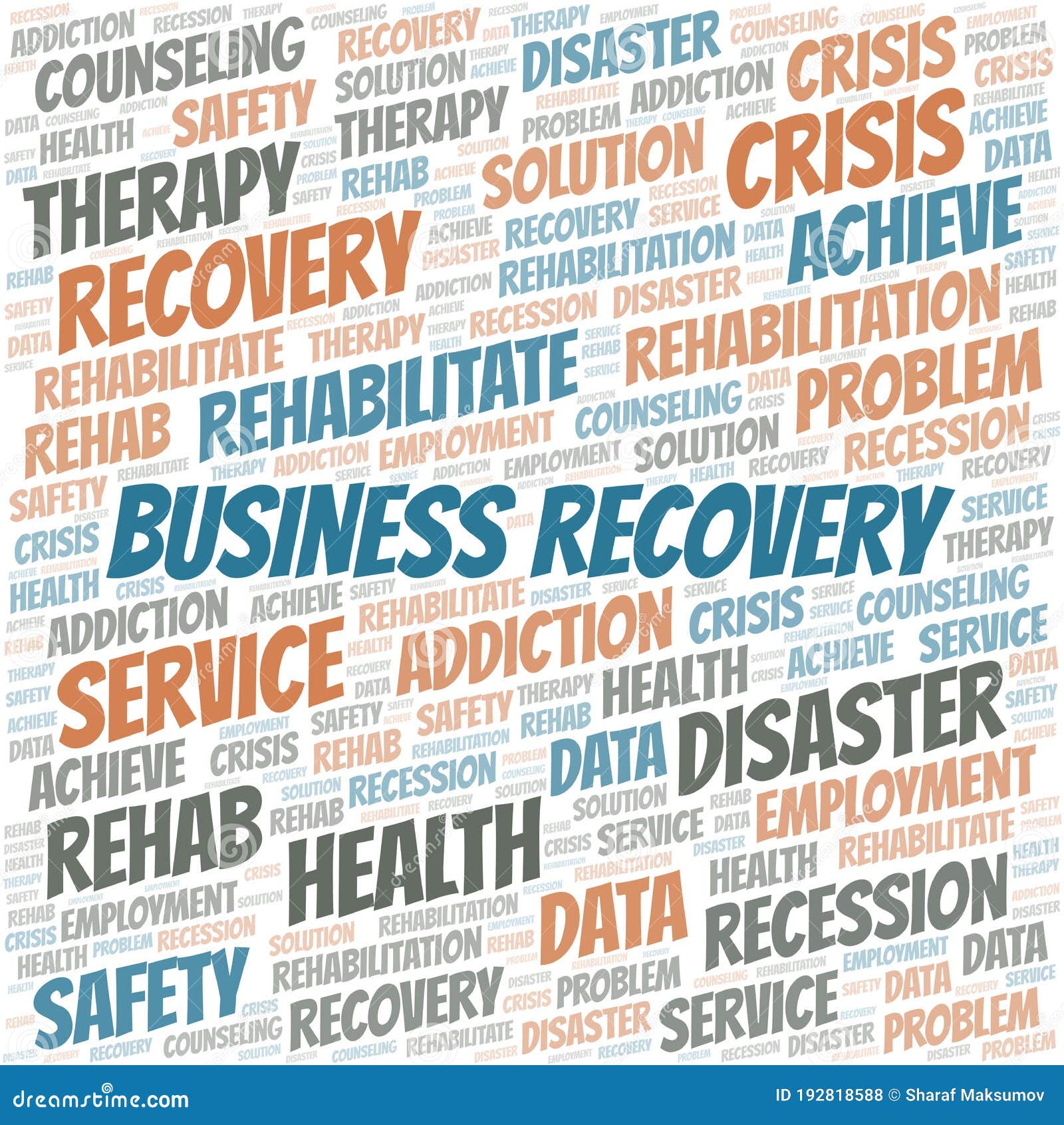 Business Recovery Vector Word Cloud, Made with Text only. Stock Vector ...
