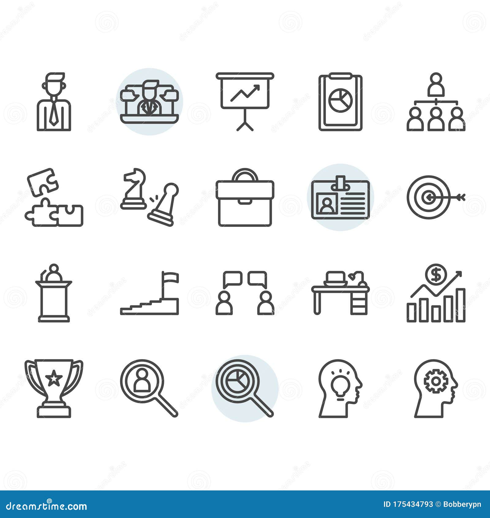 Business Related Icon and Symbol Set Stock Vector - Illustration of ...