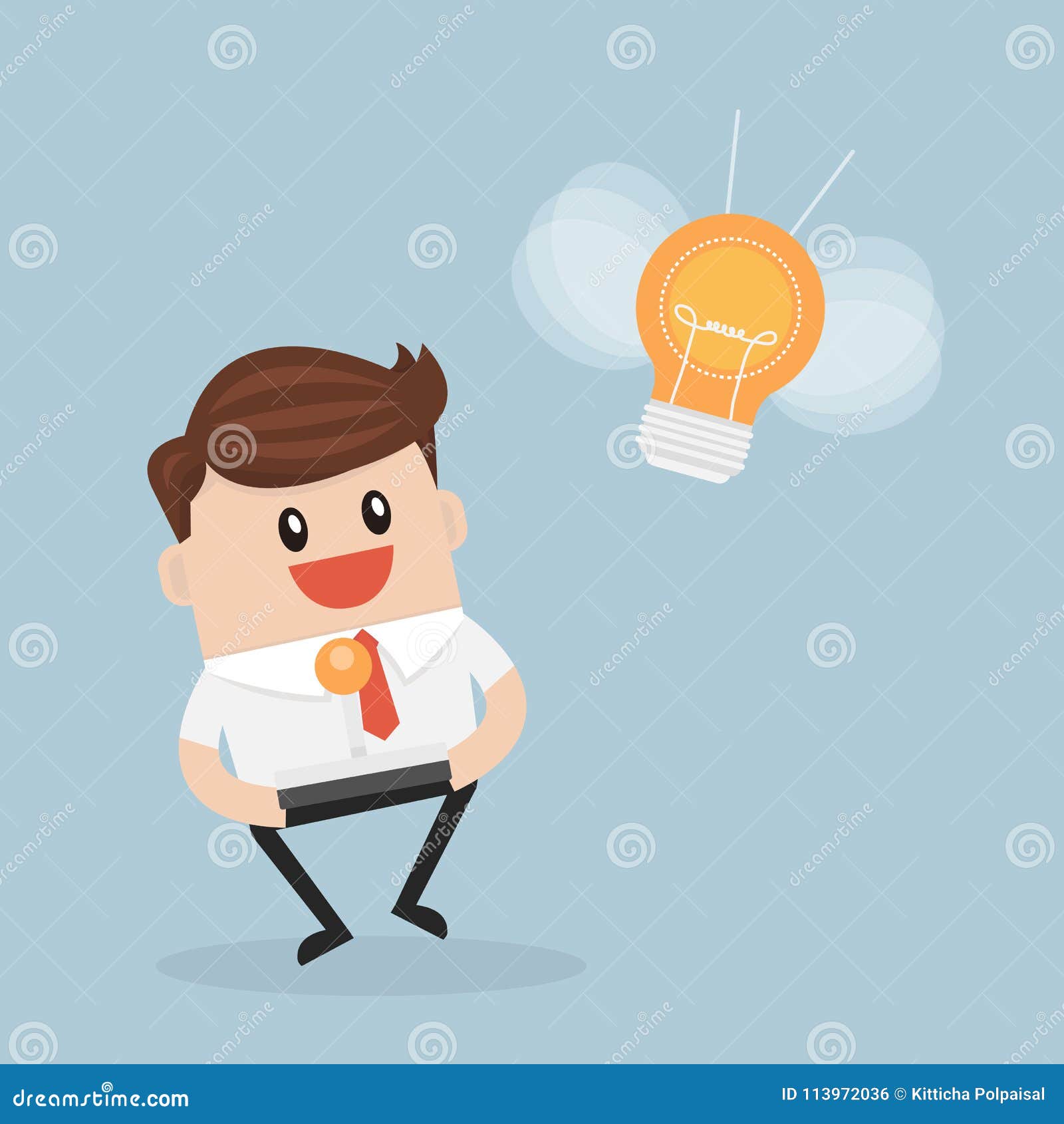 Business Remote Control Idea, Vector Illustion Flat Design Style. Stock ...