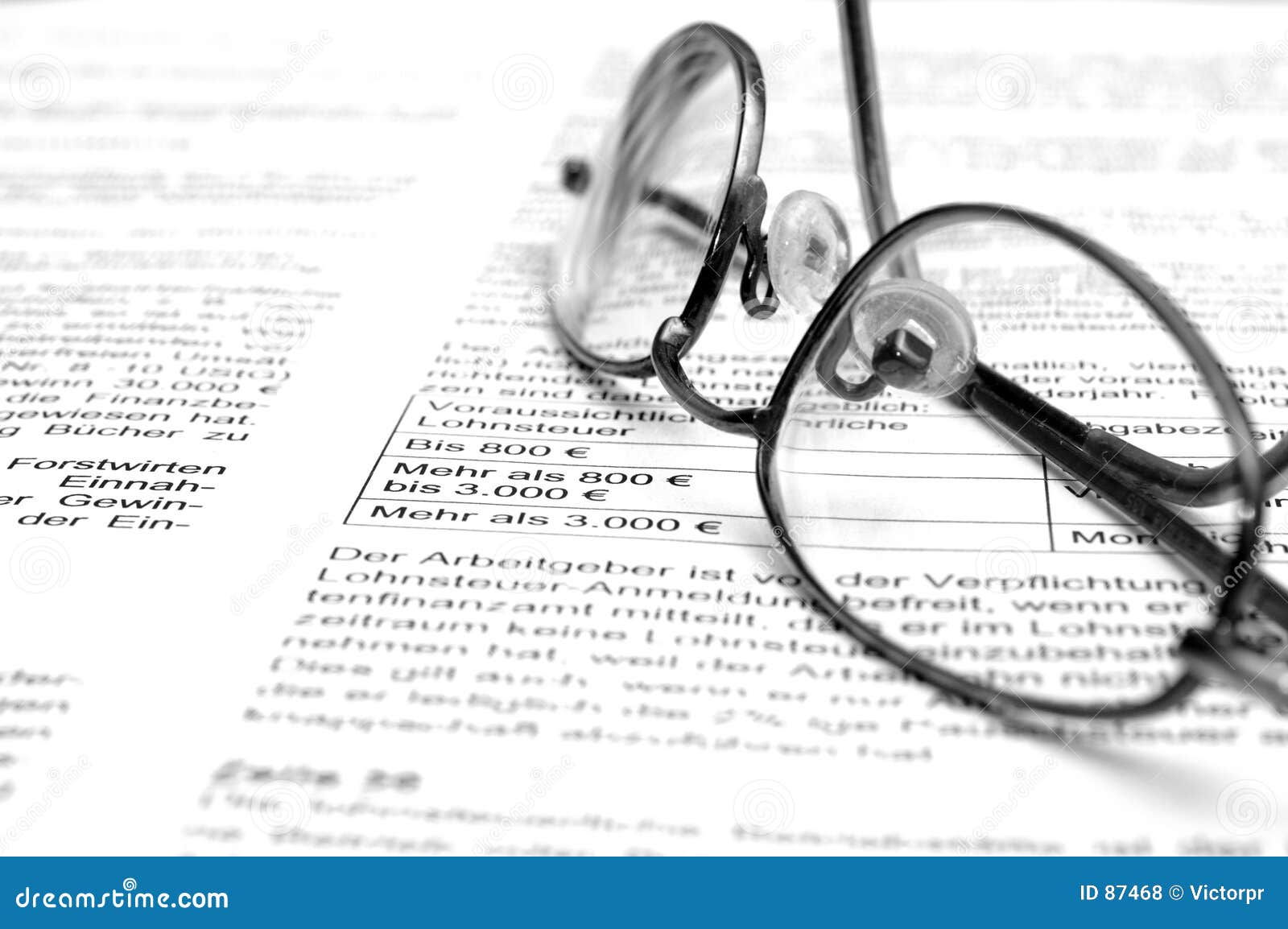 Business Report Black and White Stock Photo - Image of newspaper, text ...