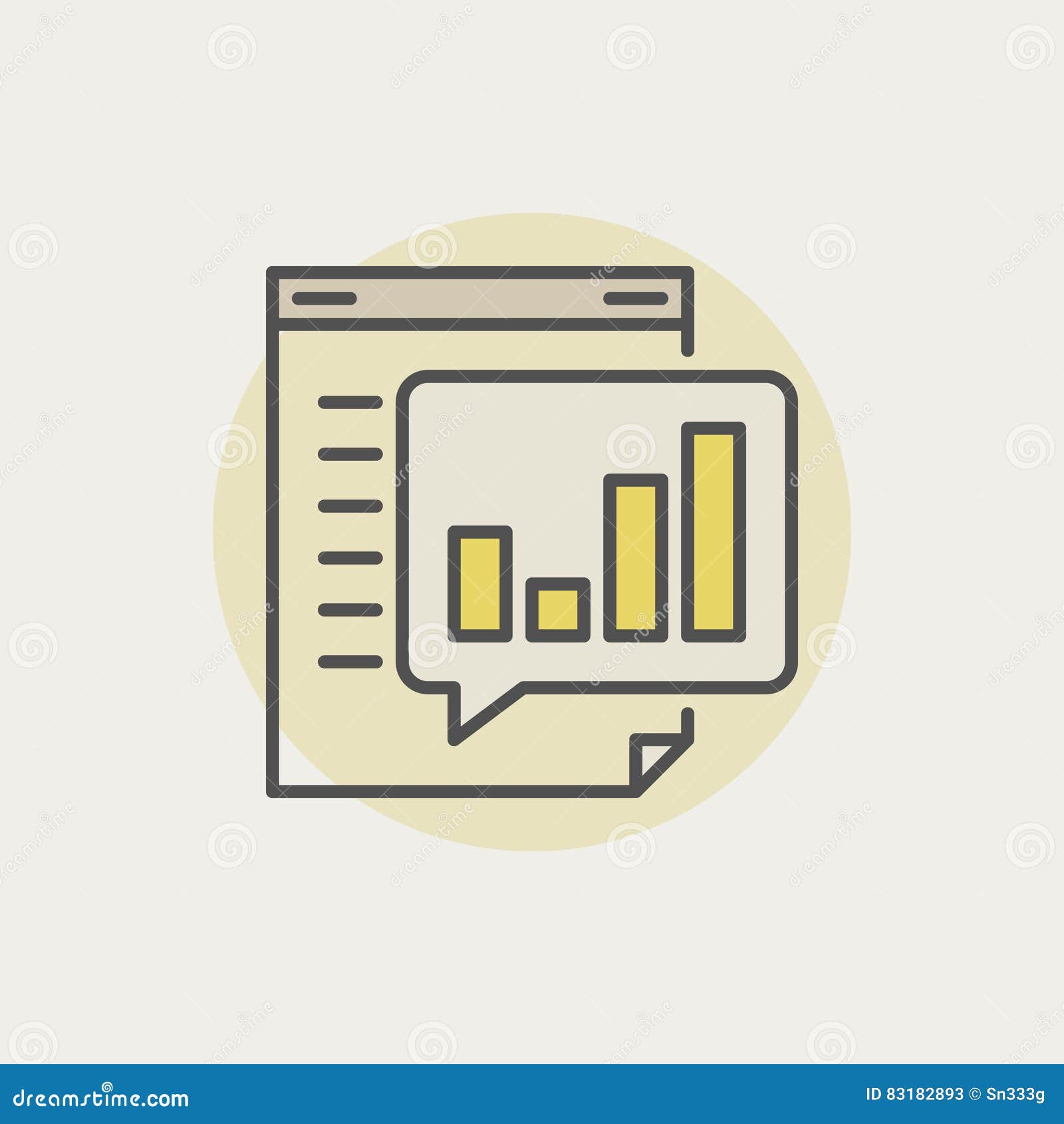 Business Report Colorful Icon Stock Vector - Illustration of color ...