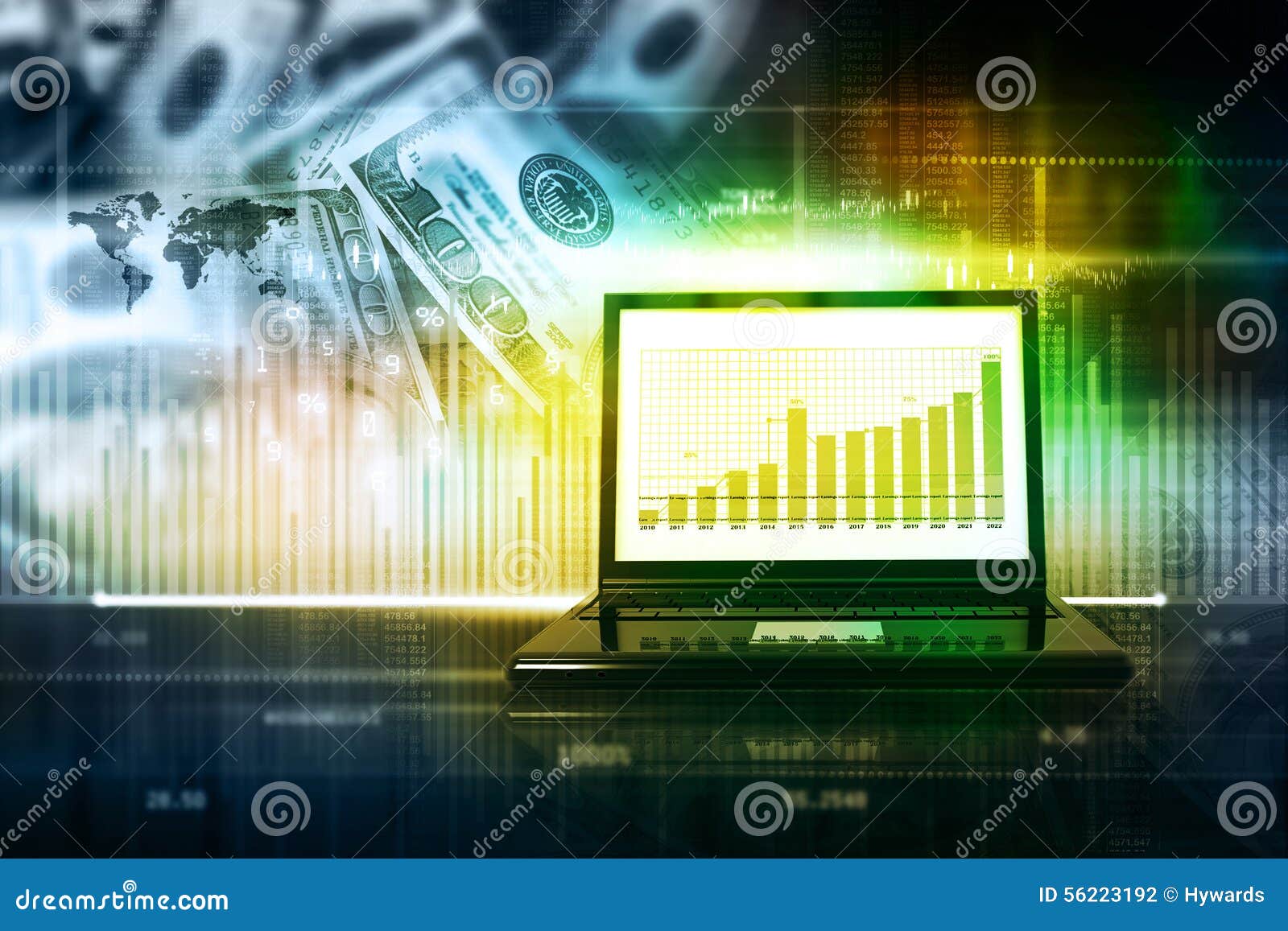 Financial Background With Holographic Corporate Development ...