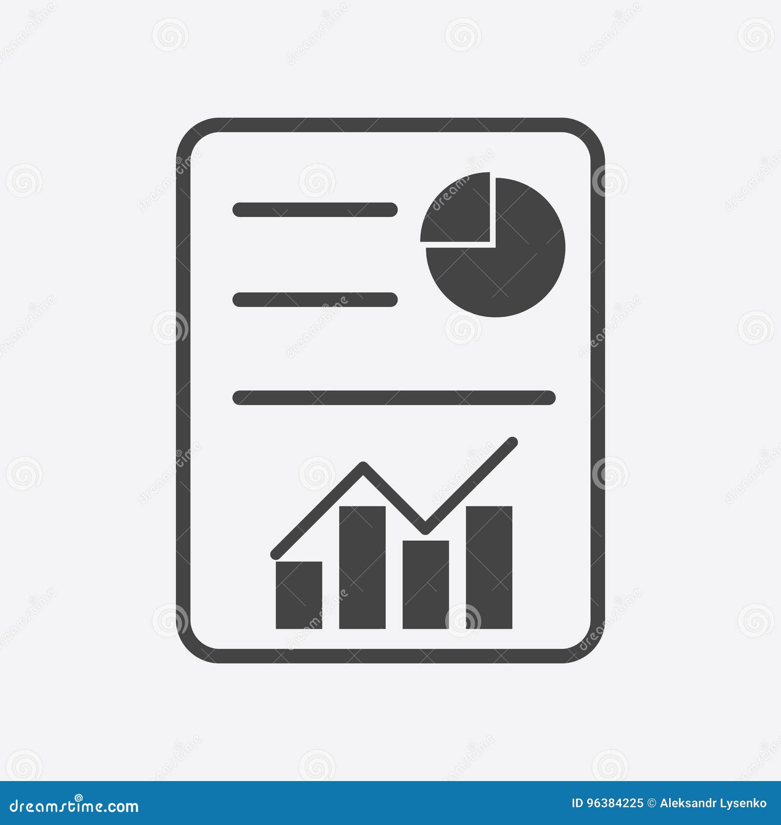 Business Report. Flat Vector Illustration Stock Vector - Illustration ...