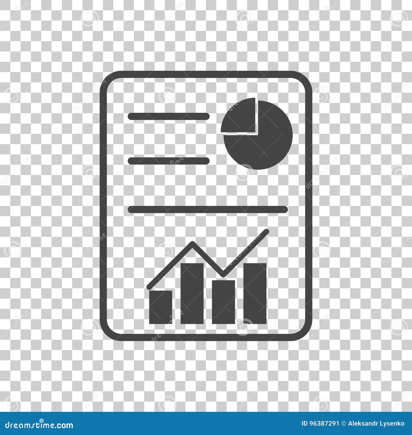 Business Report. Flat Vector Illustration Stock Vector - Illustration ...