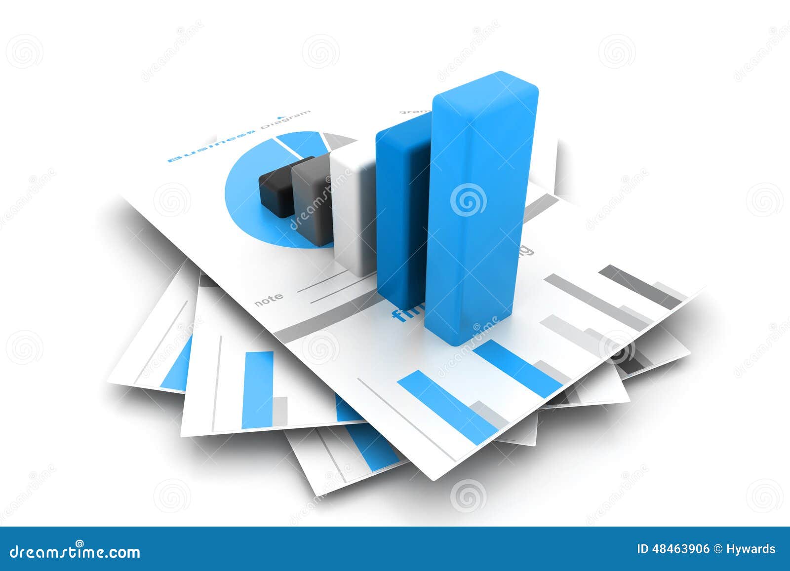 Business report and graph stock illustration. Illustration of graph ...