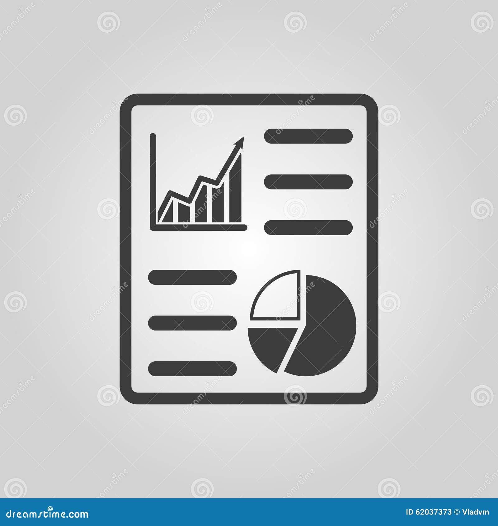 The Business Report Icon. Audit and Analysis, Document, Plan Symbol ...