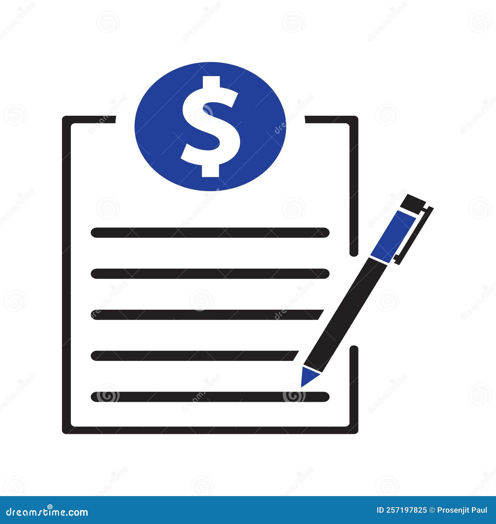 Business Report Icon Vector Stock Vector - Illustration of plan, graph ...