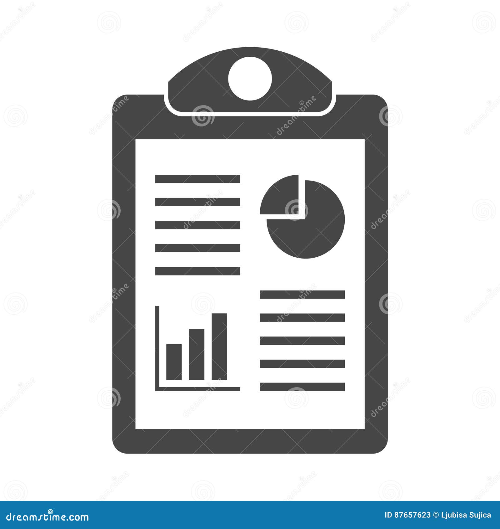 Business Report icon stock vector. Illustration of business - 87657623