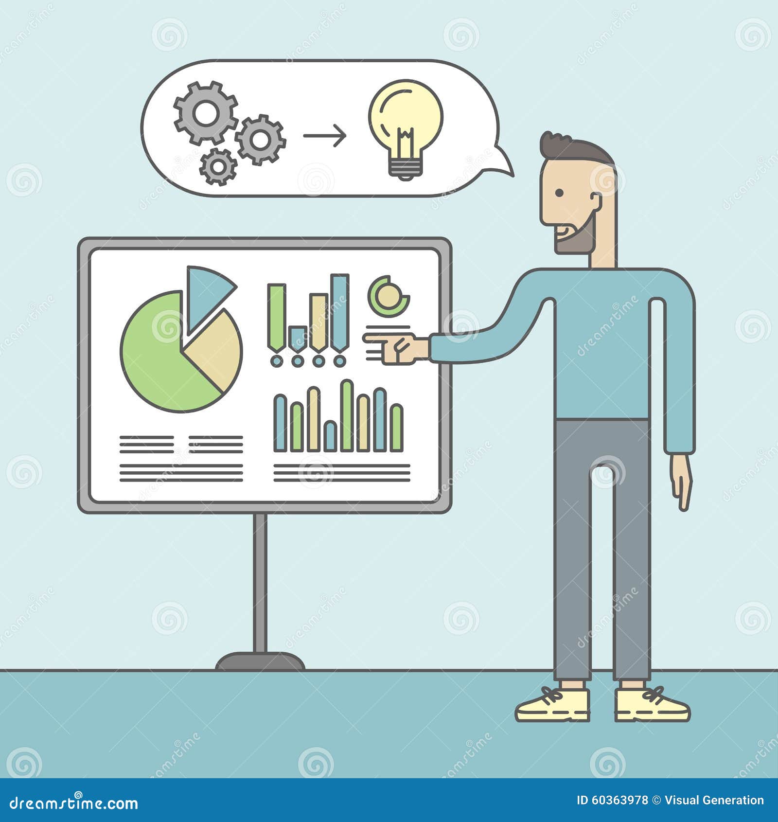 Business report stock vector. Illustration of character - 60363978