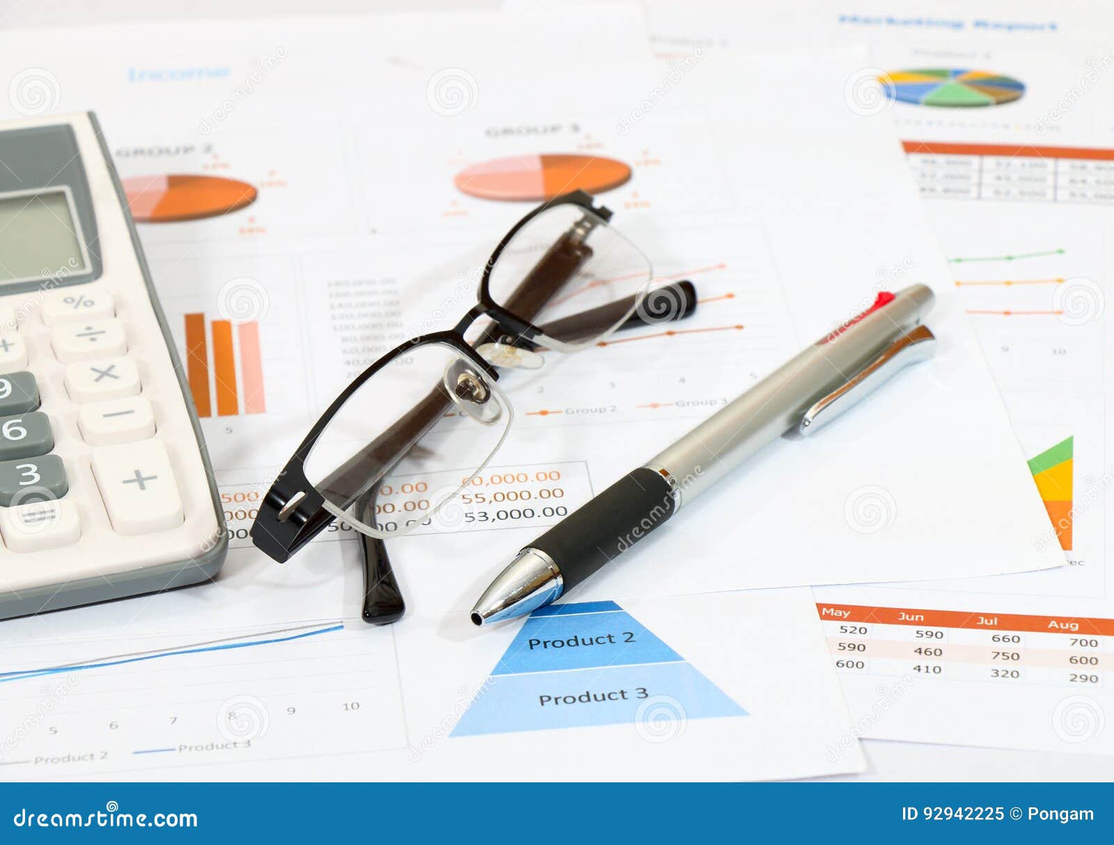 Business report at office stock image. Image of sale - 92942225