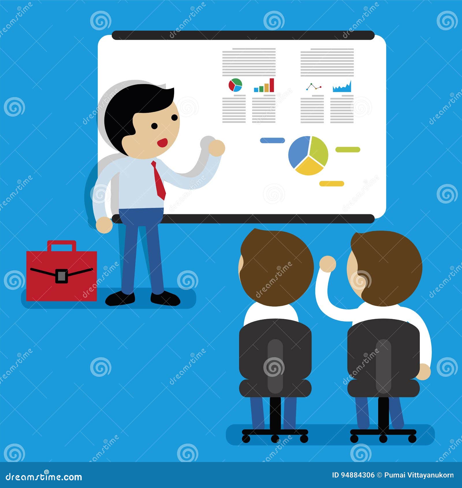 Business Report Presentation Stock Vector - Illustration of chart ...