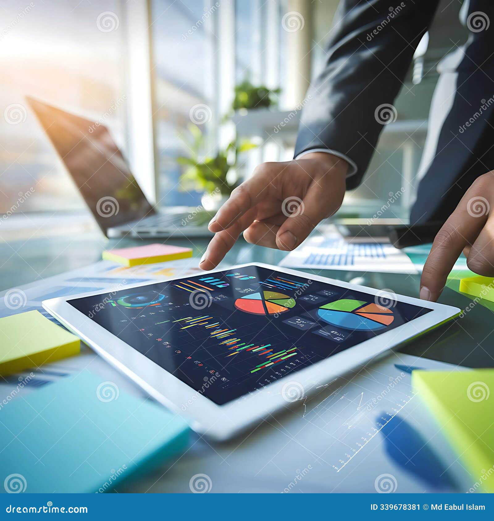 Business Report and Sales Data Analysis on Tab Stock Illustration ...
