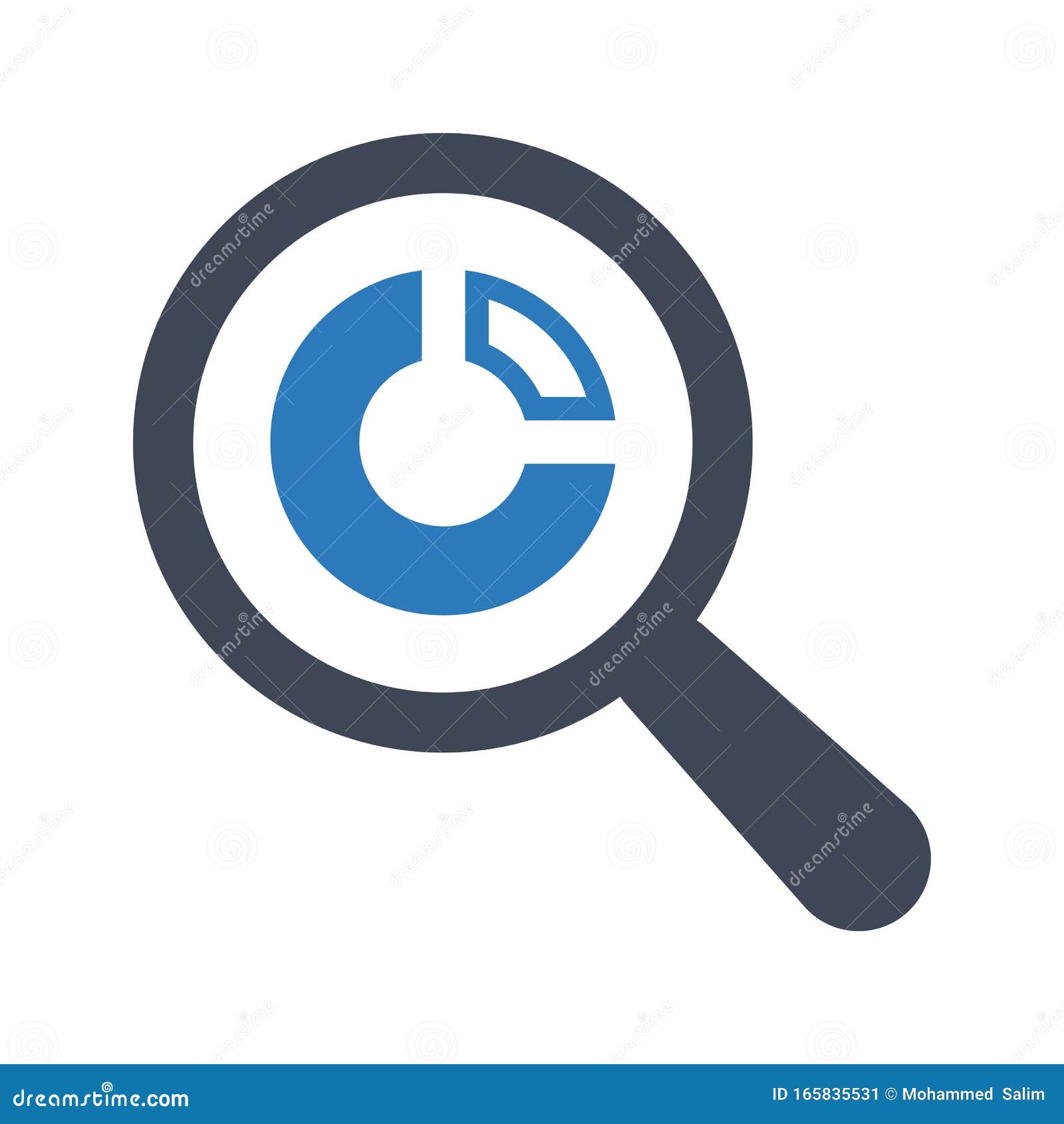 Business Report Search Vector Icon Stock Vector - Illustration of ...