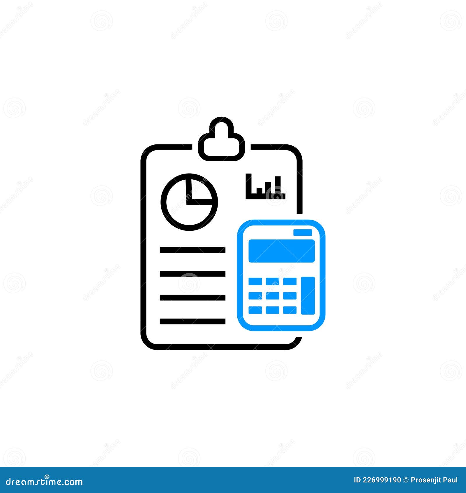 Business Report in Time Icon Stock Vector - Illustration of finance ...