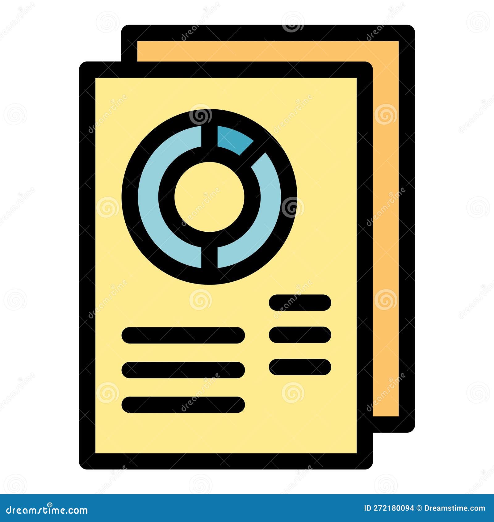 Reporting Icon, Black Vector Sign With Editable Strokes, Concept ...