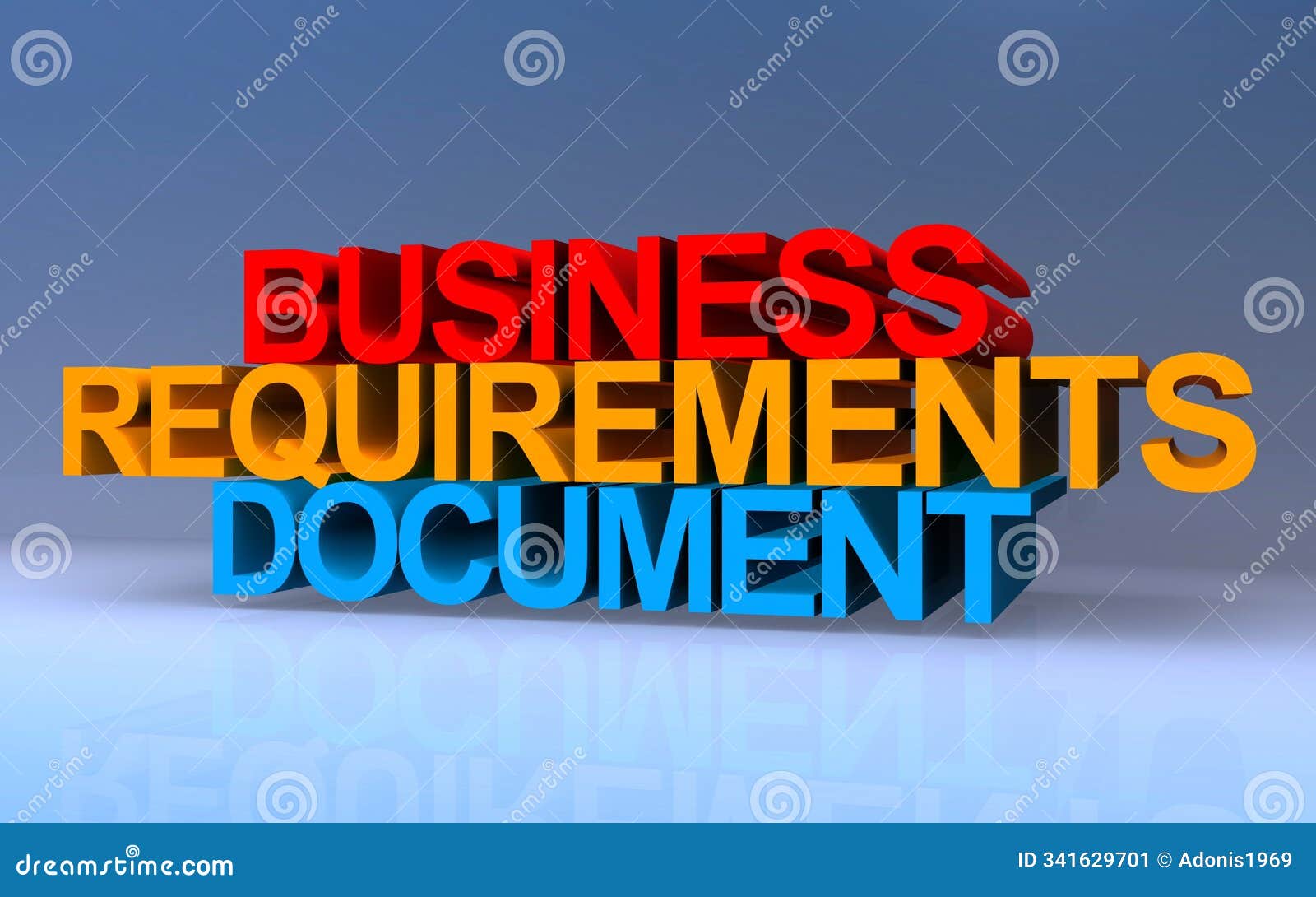 Business Requirements Document on Blue Stock Illustration ...