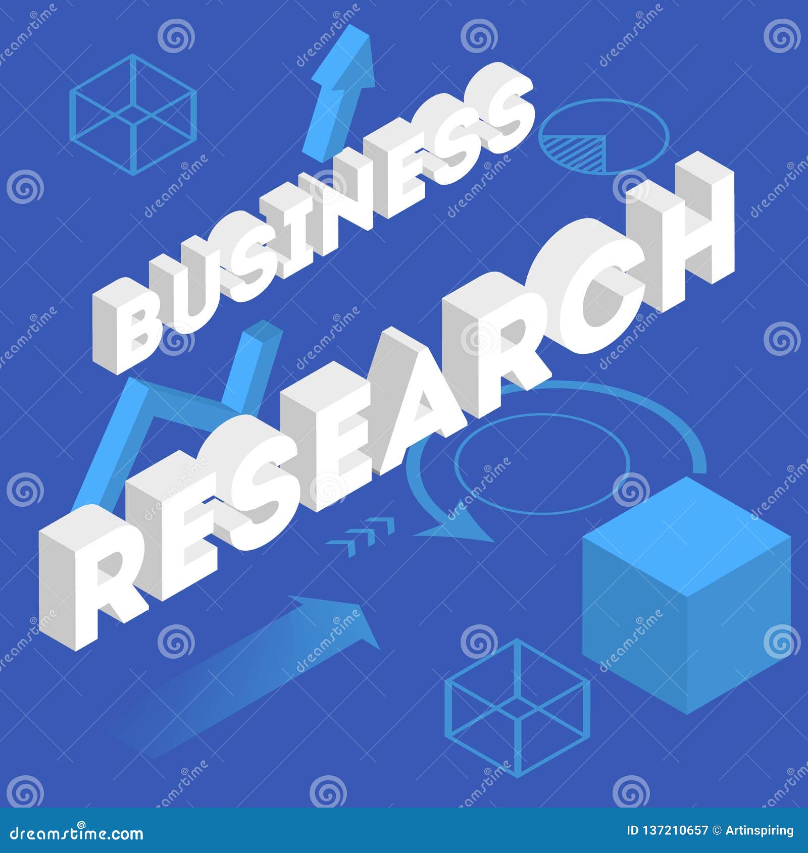Business Research Banner. Creative People are Searching Stock Vector ...