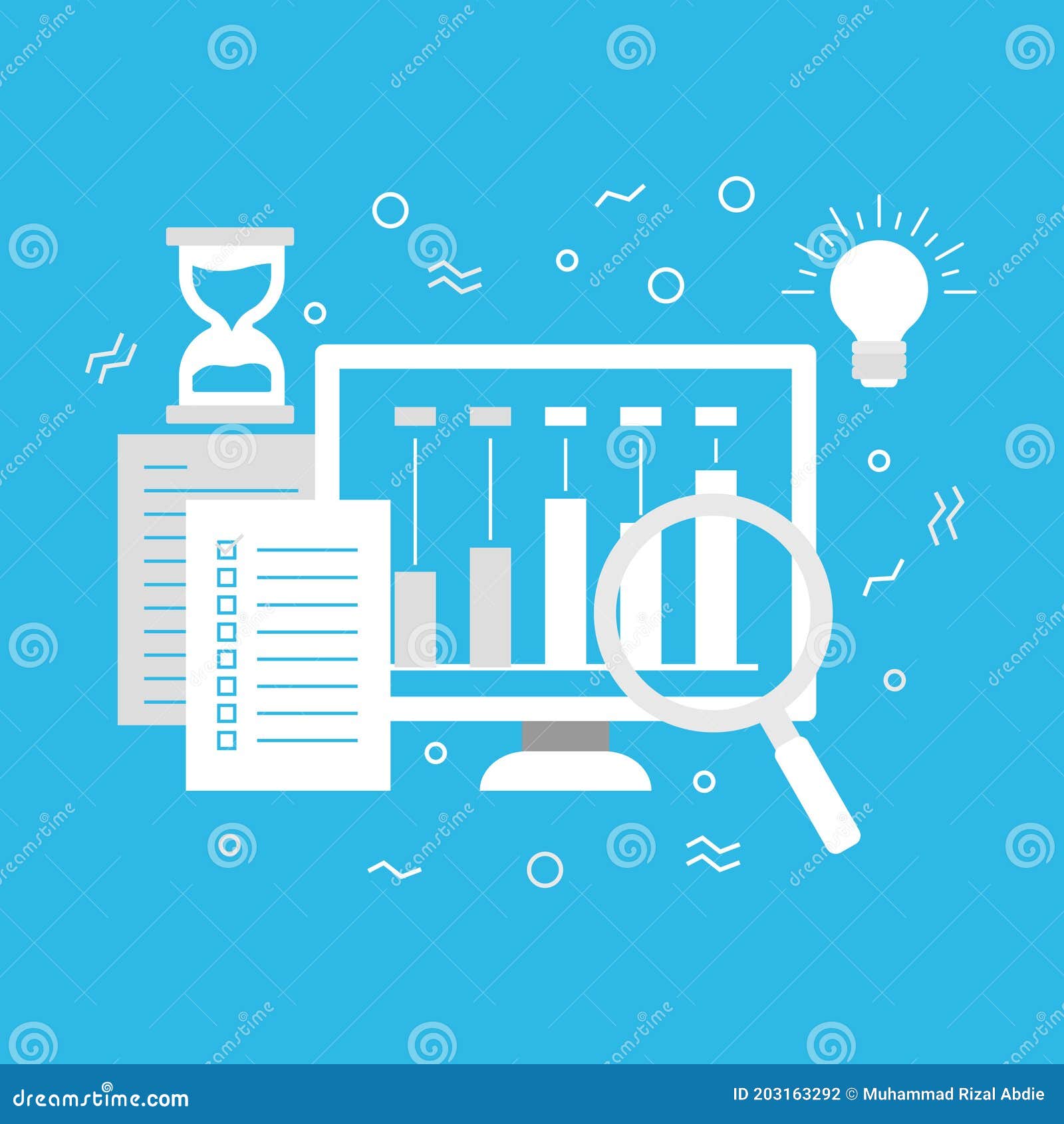 Big Data Grayscale Plot Visualization. Futuristic Infographic ...