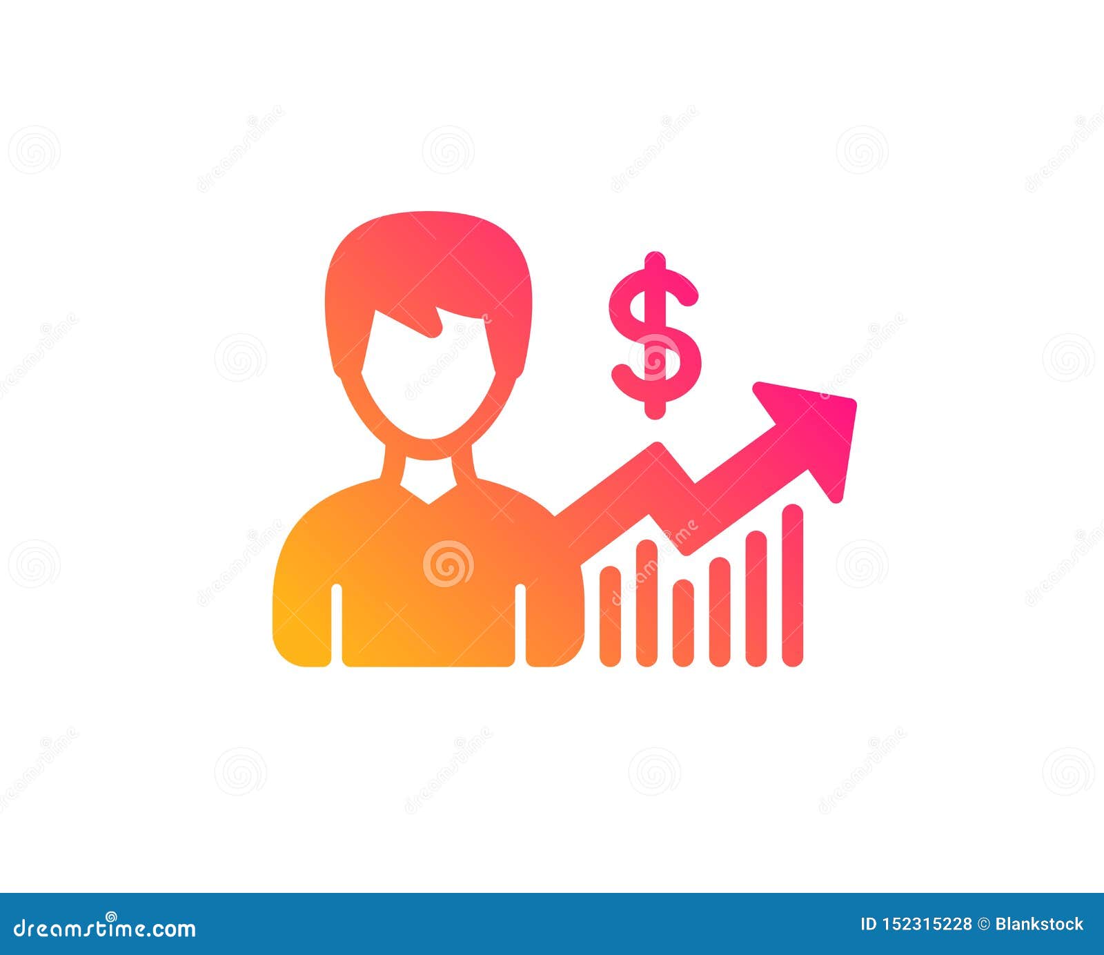 Business Results Icon. Dollar Sign. Vector Stock Vector - Illustration ...