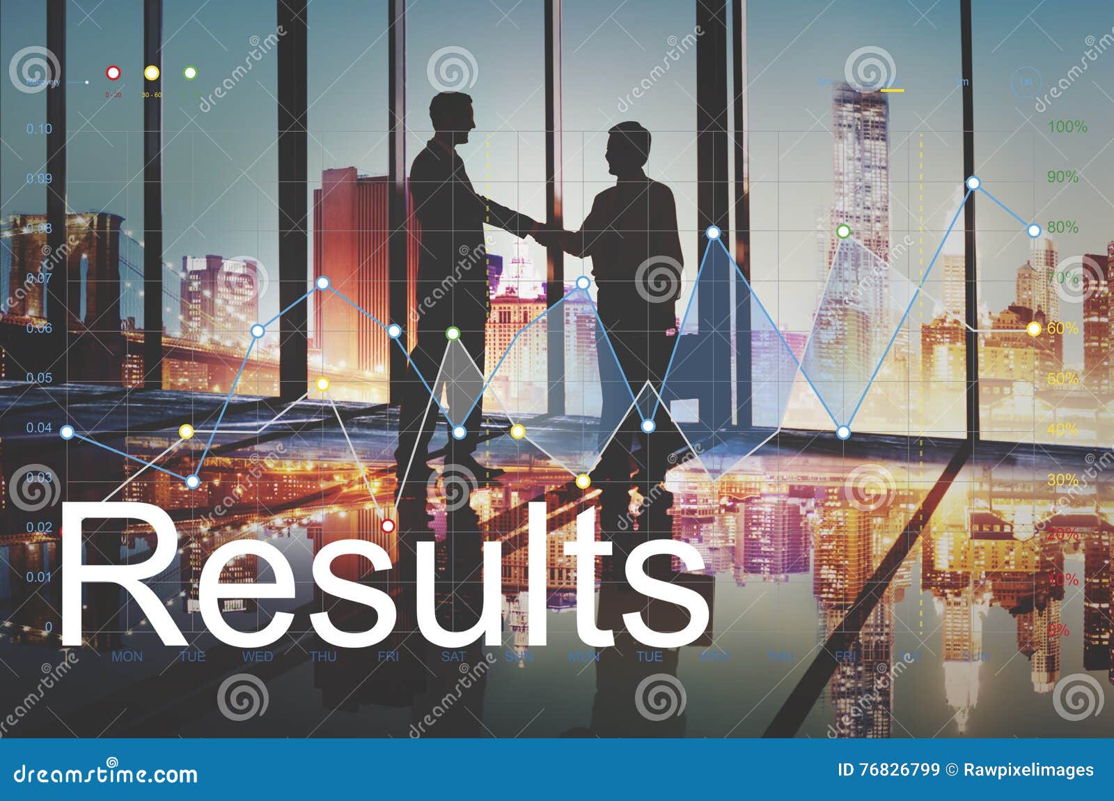Business Results Progress Analysis Corporation Graphic Concept Stock ...