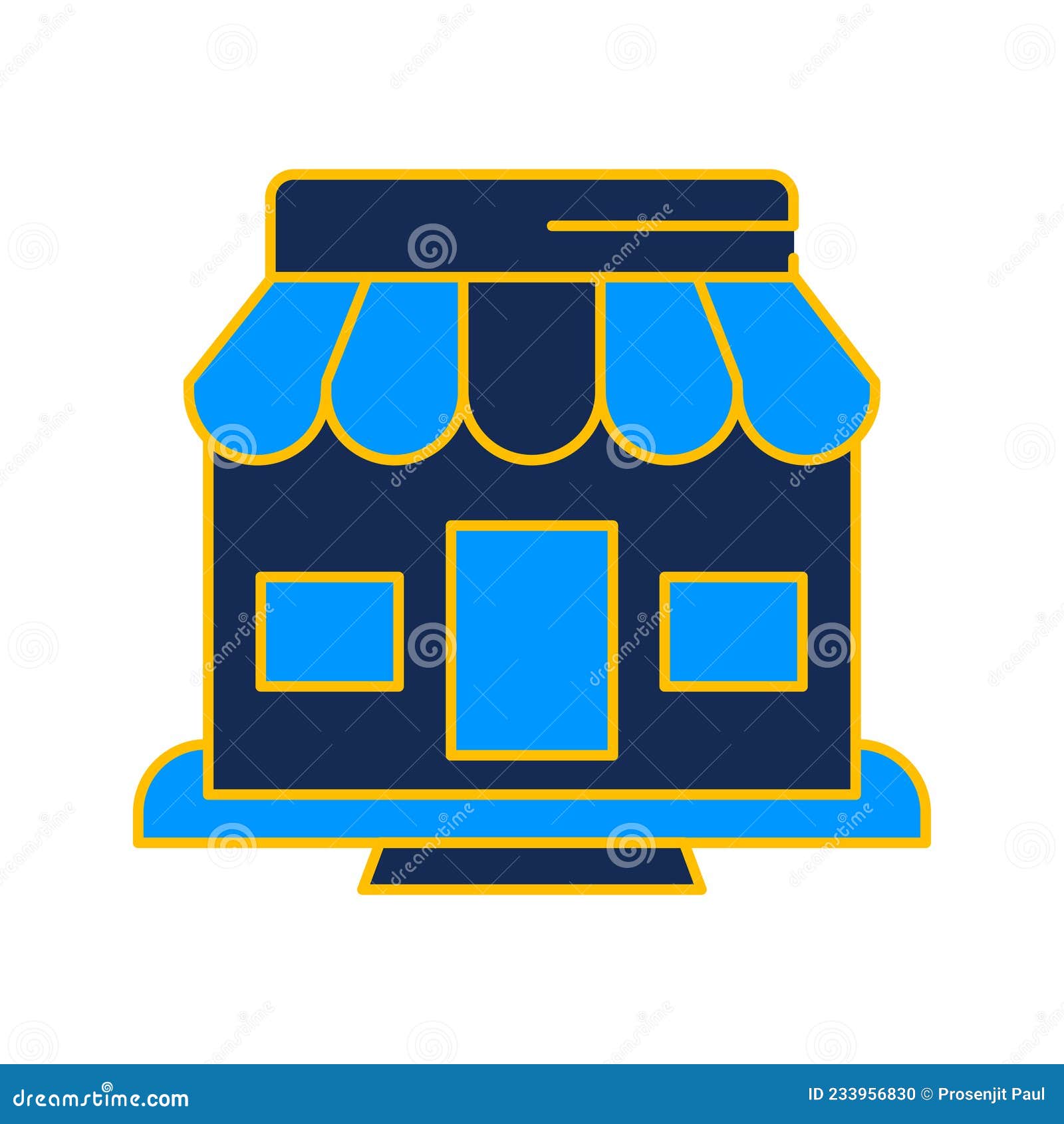 Business Retail Store Icon Vector Stock Vector - Illustration of flat ...