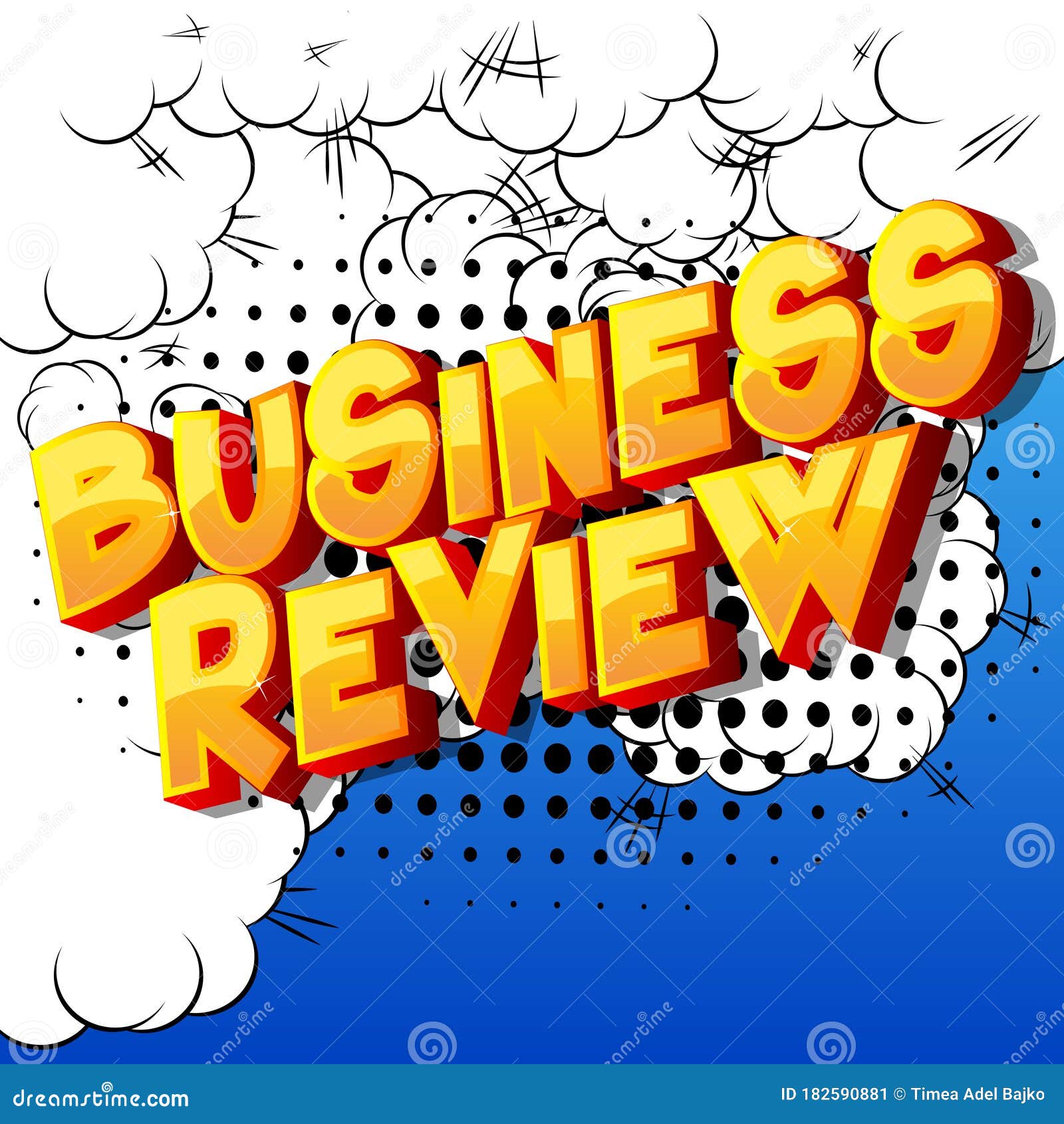 Business Review - Comic Book Style Word. Stock Vector - Illustration of ...
