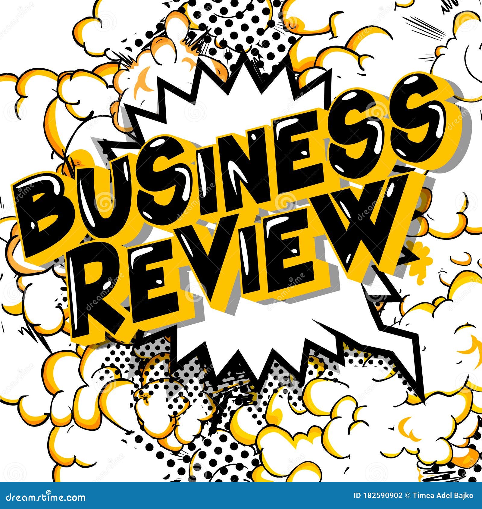 Business Review - Comic Book Style Word. Stock Vector - Illustration of ...