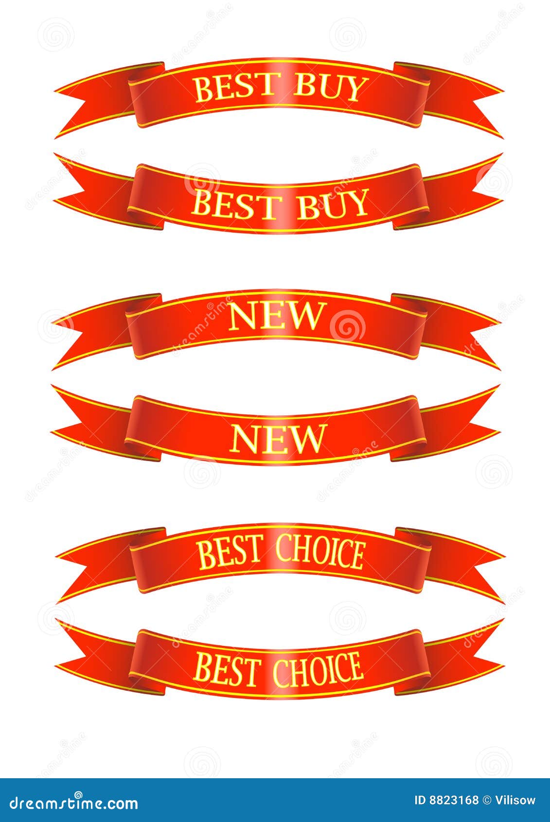 Business ribbons stock vector. Illustration of quality - 8823168