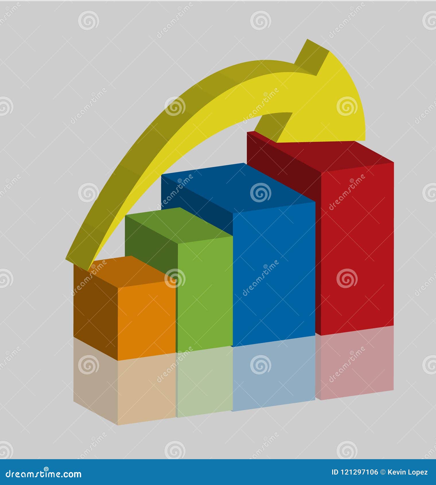 Business Rising Progress Graph Bar Vector Stock Vector - Illustration ...