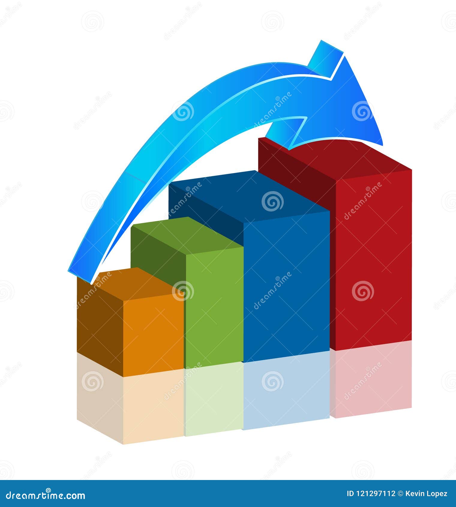 Business Rising Progress Graph Bar Vector Stock Vector - Illustration ...