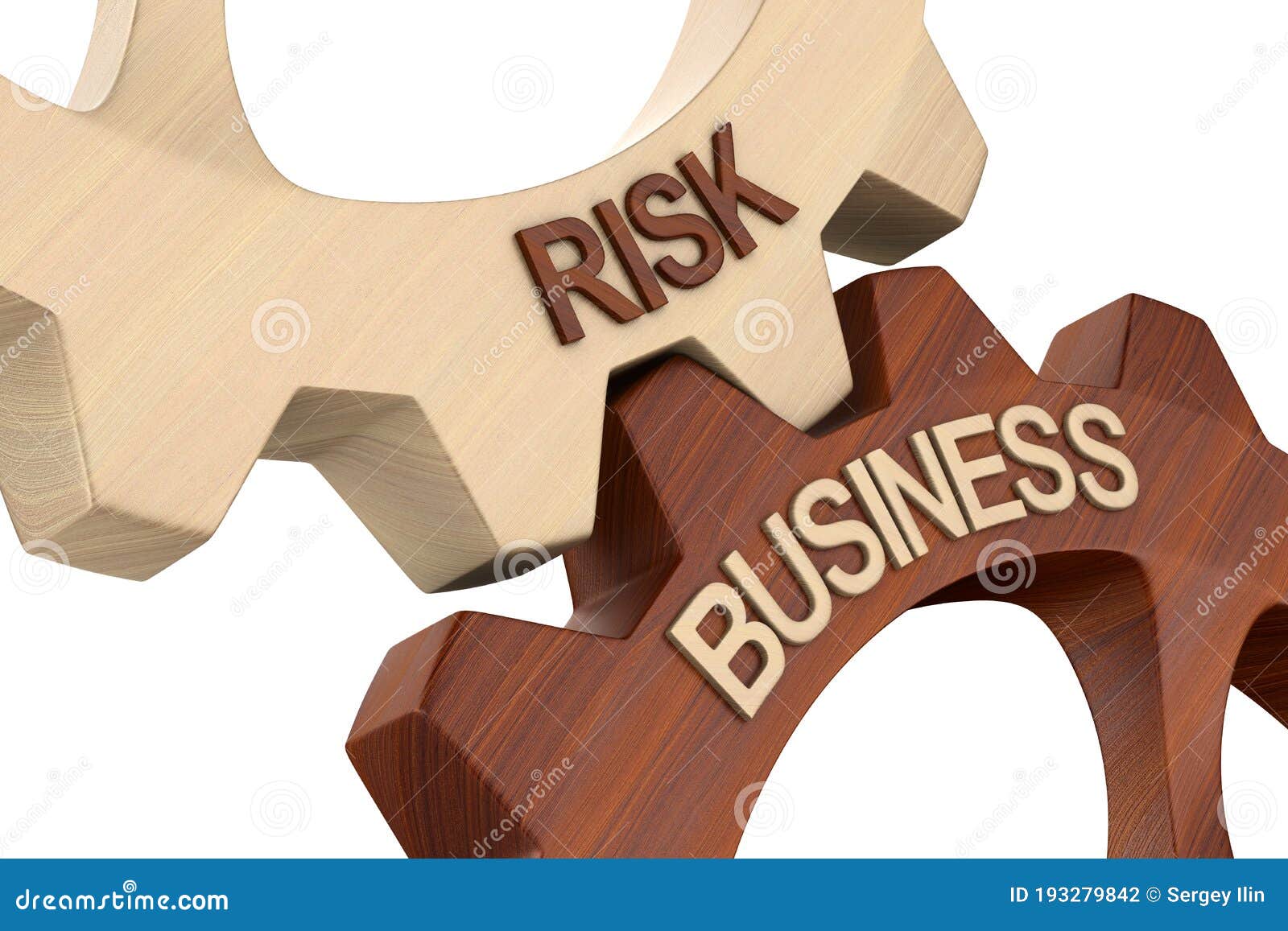 Business Risk on White Background. Isolated 3D Illustration Stock ...