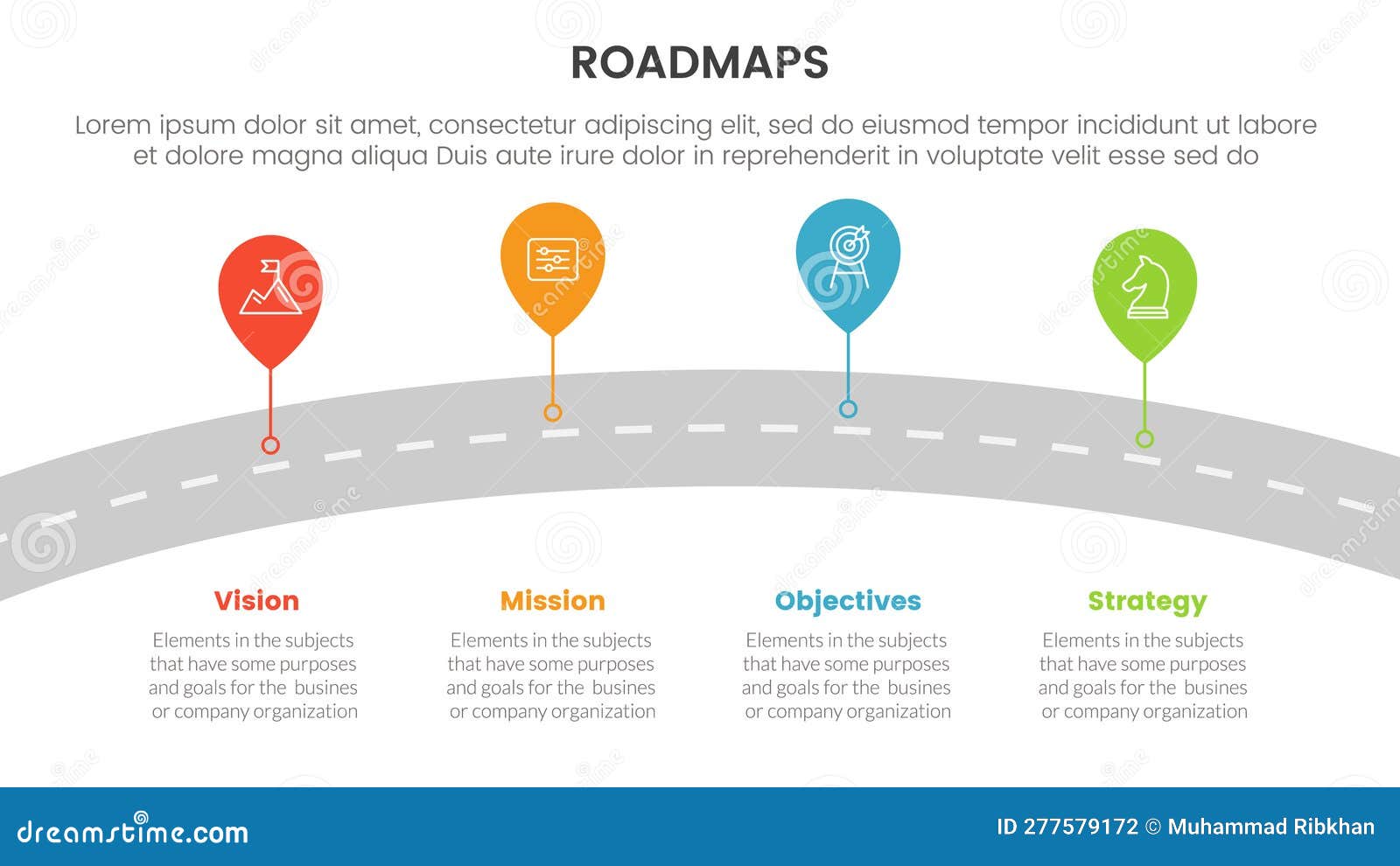 Business Roadmaps Process Framework Infographic 3 Stages with Curve ...