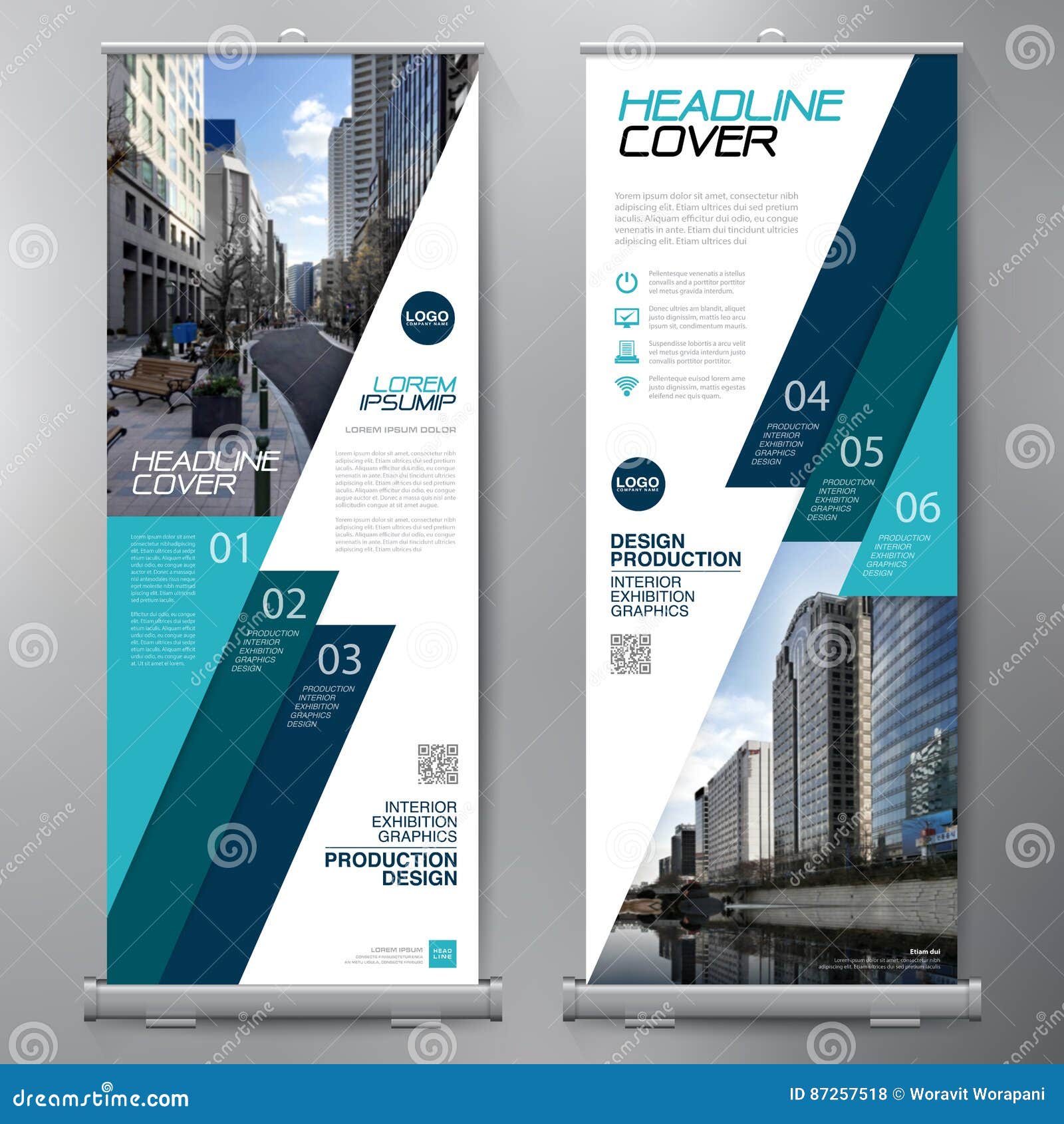 Business Roll Up. Standee Design. Banner Template Stock Vector ...