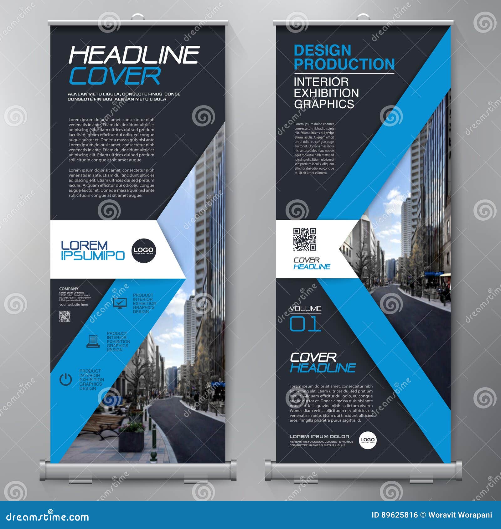 Business Roll Up. Standee Design. Banner Template Stock Vector ...