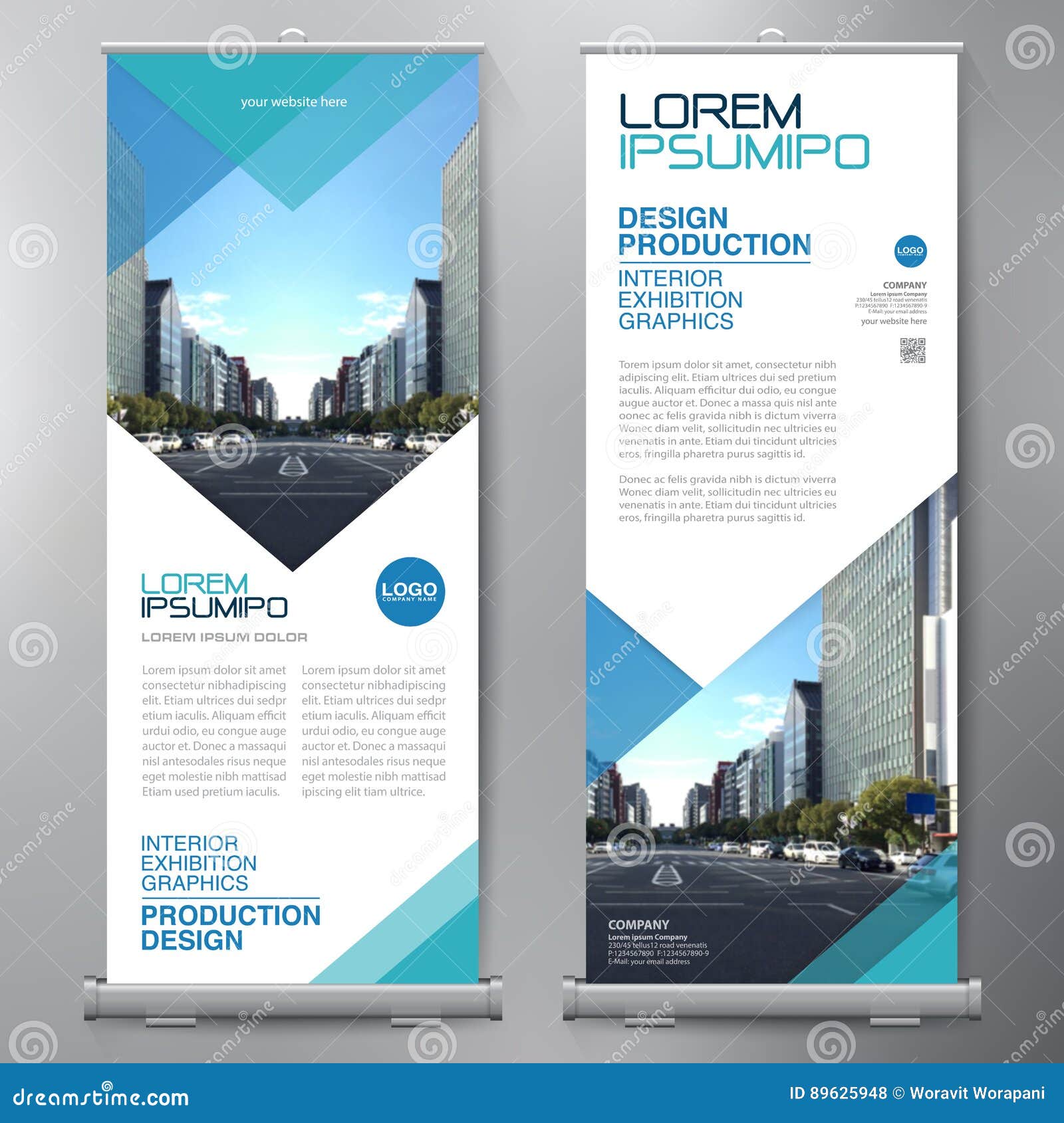 Business Roll Up. Standee Design. Banner Template Stock Vector ...