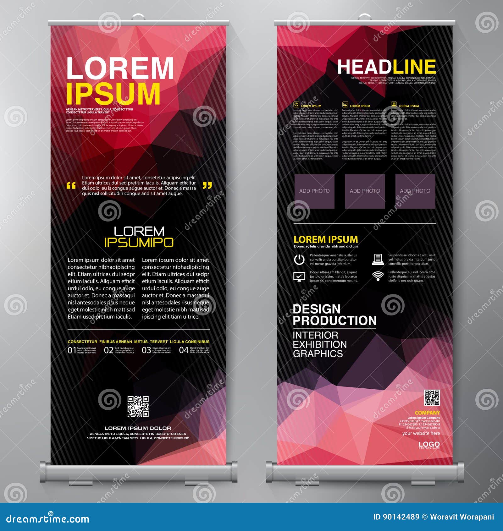 Business Roll Up. Standee Design. Banner Template Stock Vector ...