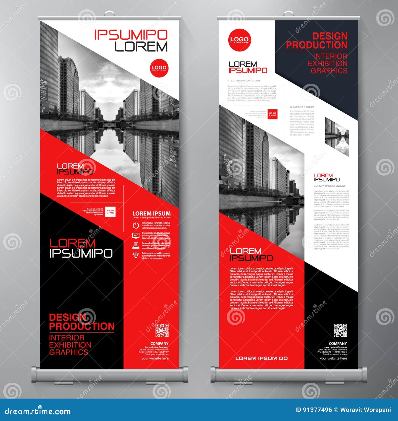 Business Roll Up. Standee Design. Banner Template Stock Vector ...