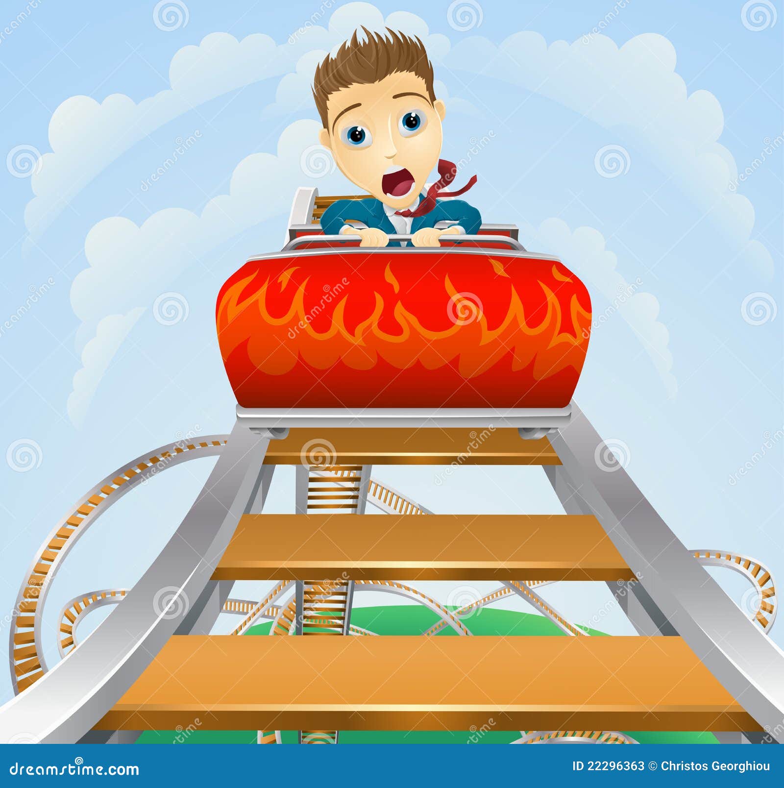 Business Roller Coaster Ride Concept Stock Vector - Illustration of ...