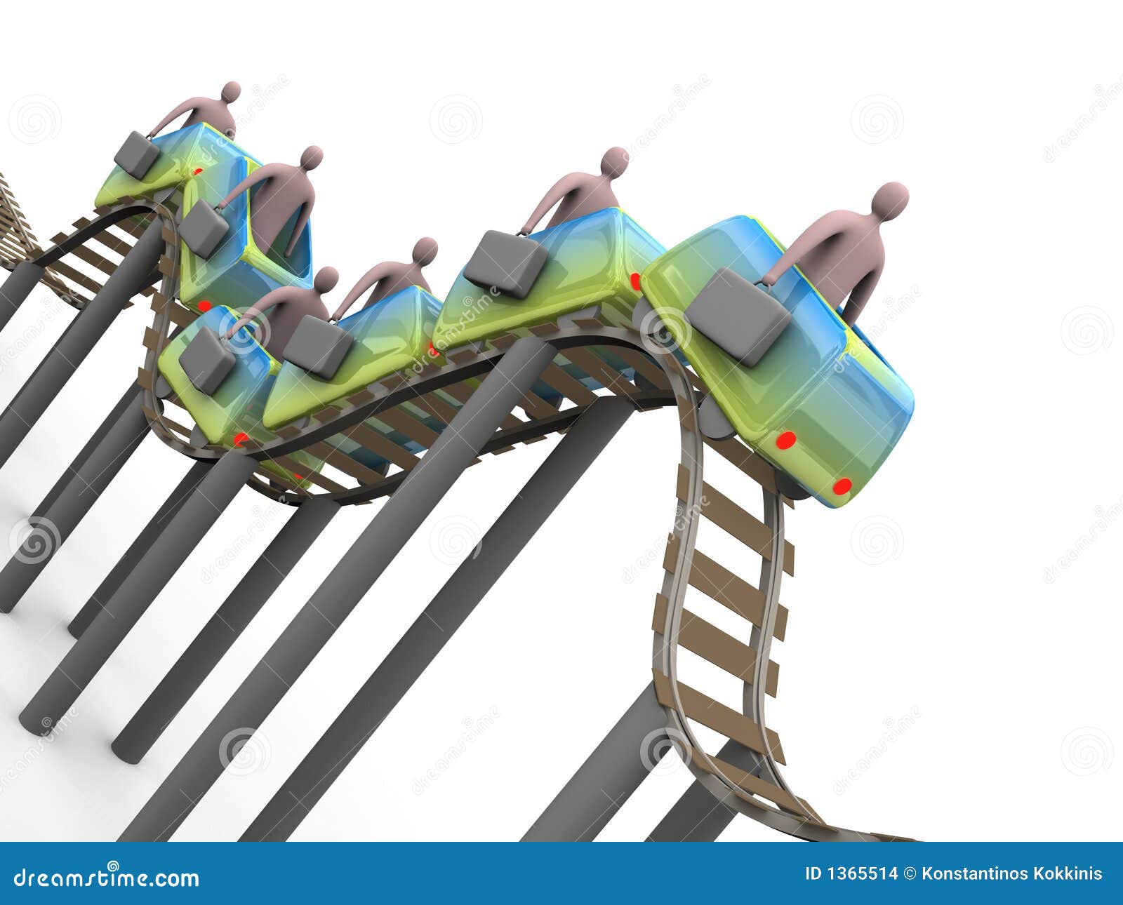 Business Rollercoaster stock illustration. Illustration of rise - 1365514