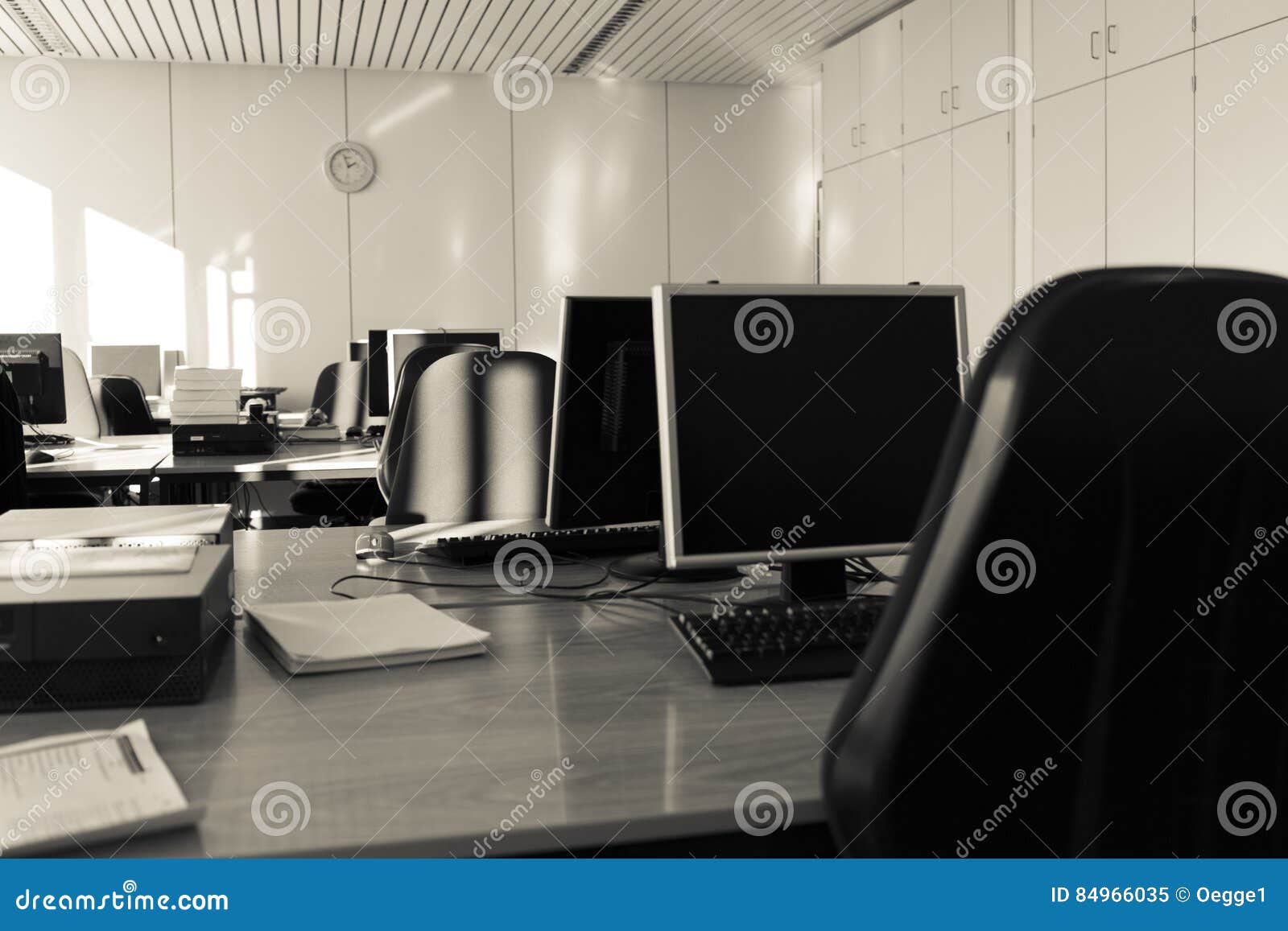 Business Room Whith Computer Stock Image - Image of board, interior ...