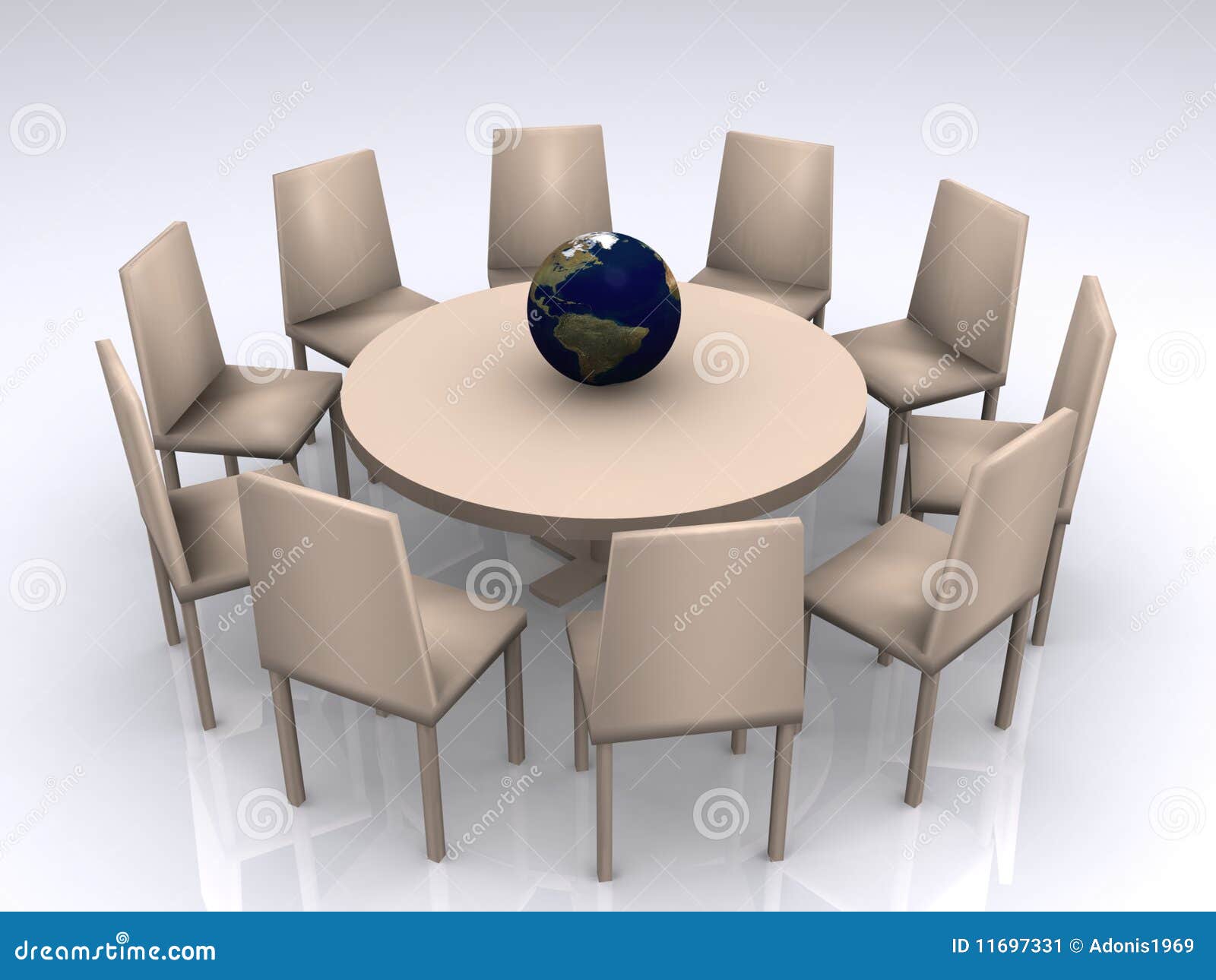 Business round table stock illustration. Illustration of discussion ...
