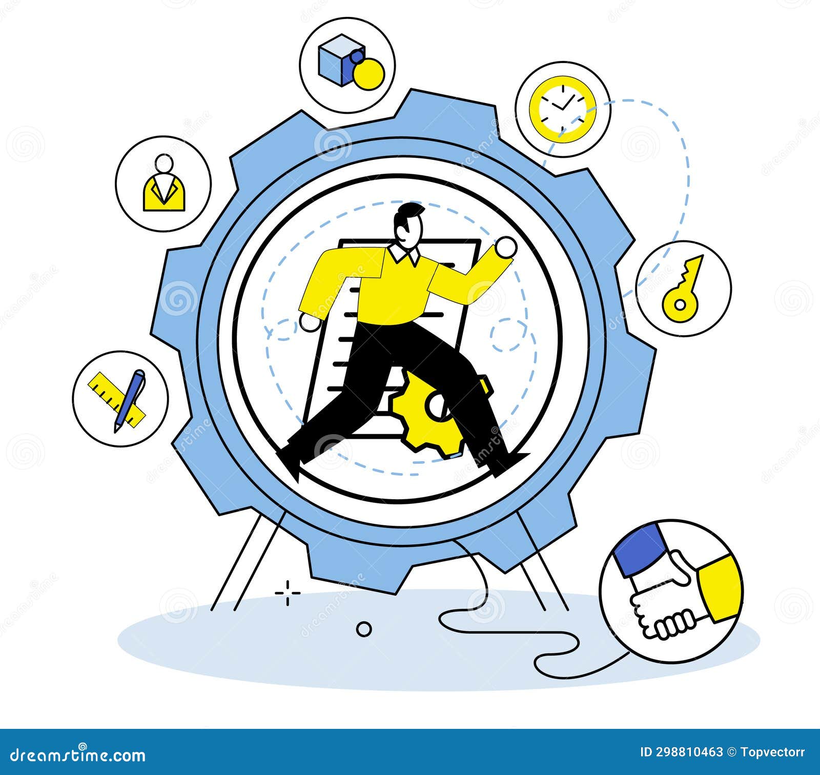 A Set Of Business Routine Icon On Transparency Background 01 Stock ...