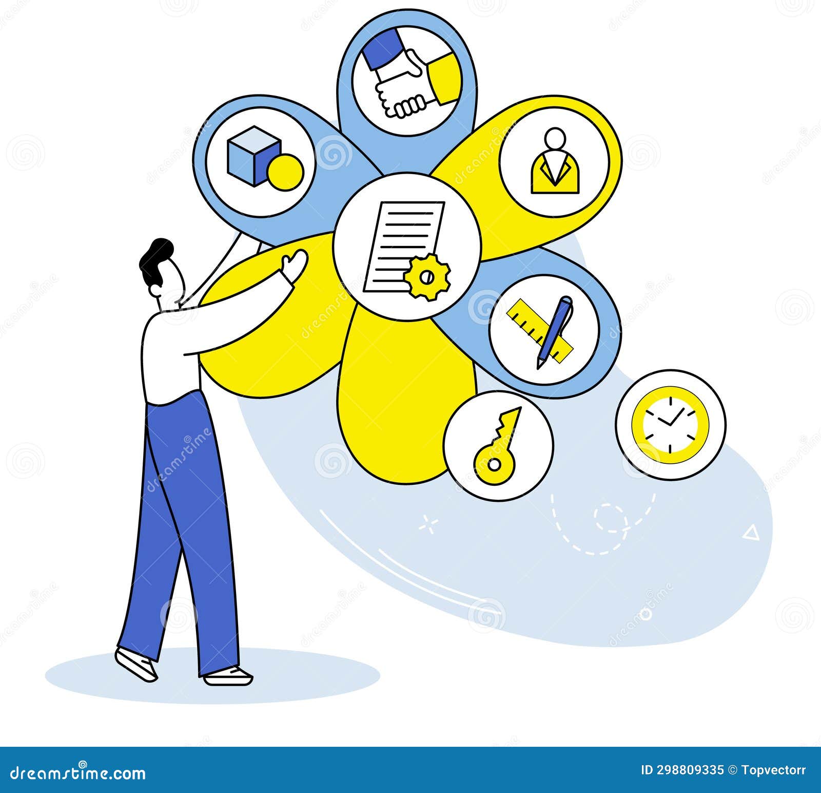 A Set Of Business Routine Icon On Transparency Background 01 Stock ...