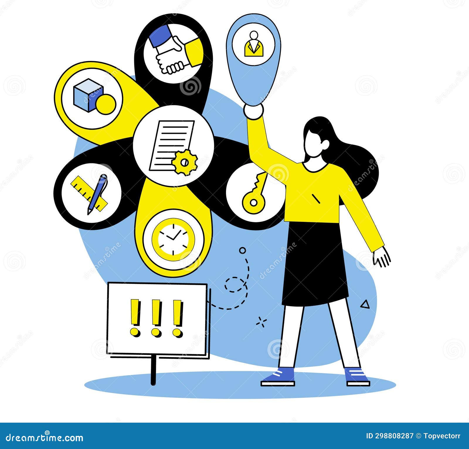 A Set Of Business Routine Icon On Transparency Background 01 Stock ...