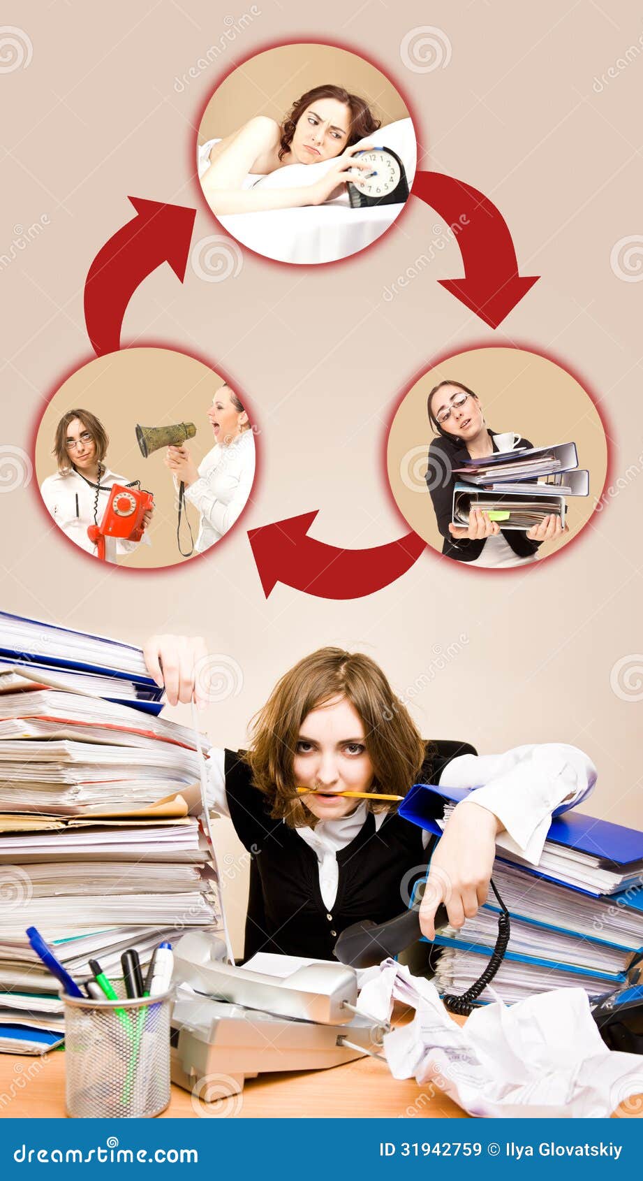 Business routine stock image. Image of female, bureaucracy - 31942759