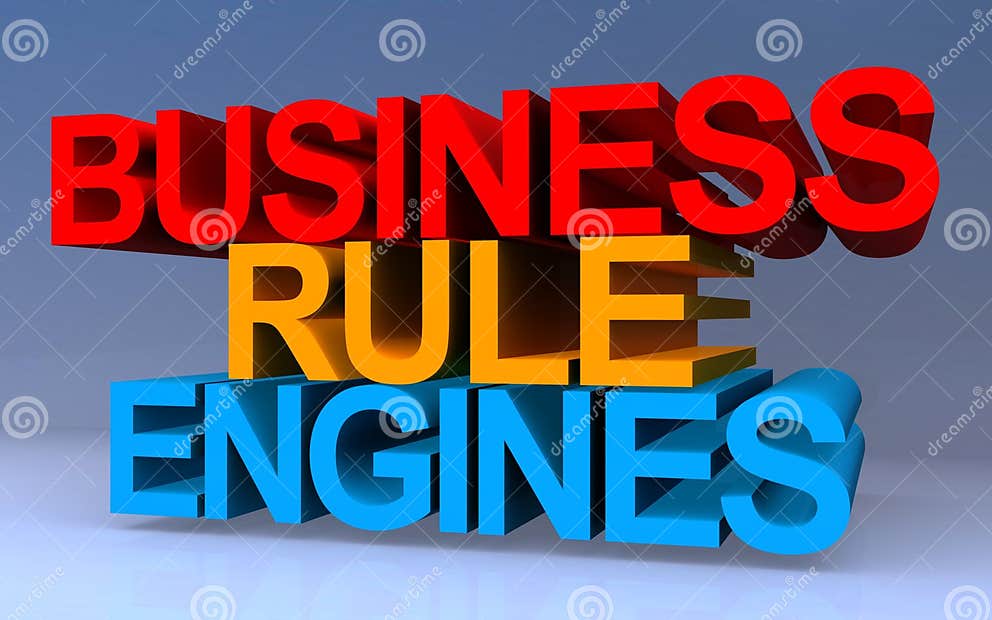 Business Rule Engines on Blue Stock Illustration - Illustration of ...