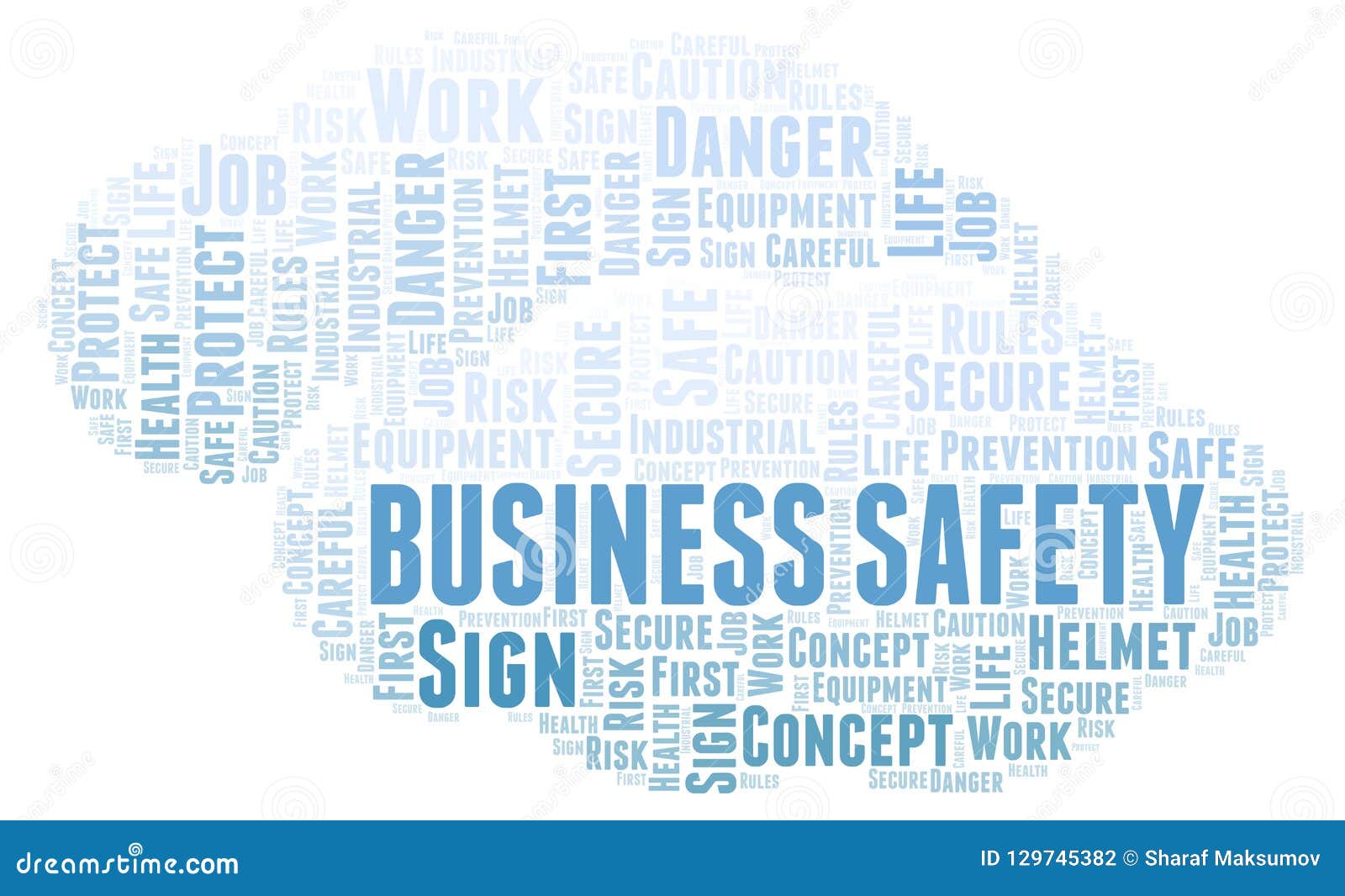 Business Safety Word Cloud. Stock Illustration - Illustration of ...