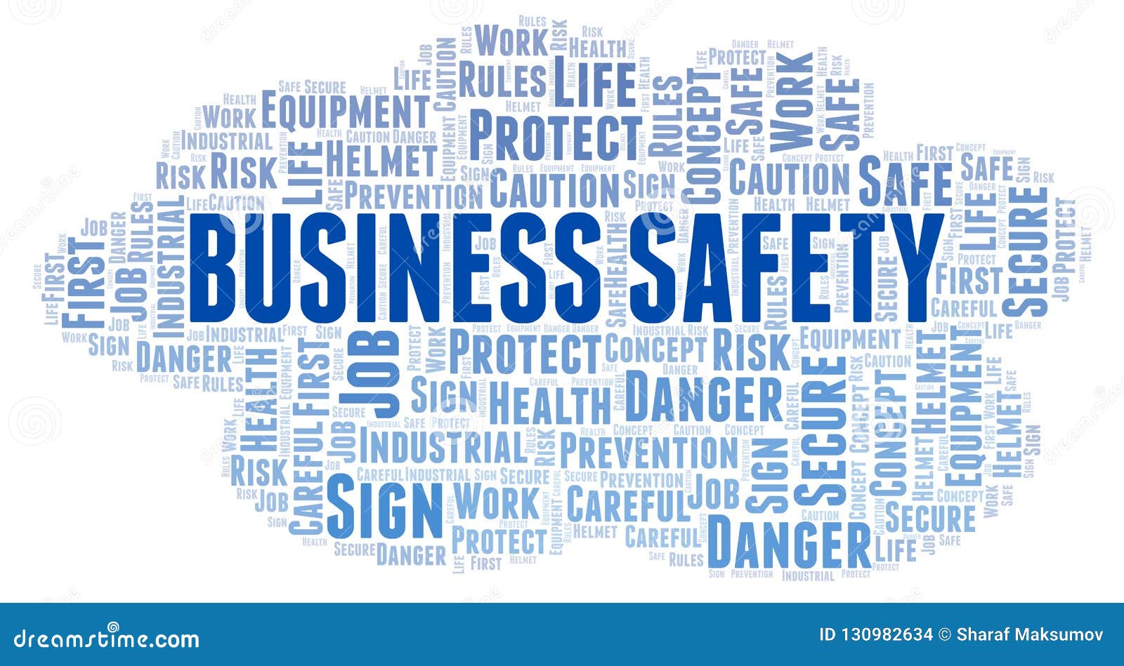 Business Safety Word Cloud. Stock Illustration - Illustration of fonts ...
