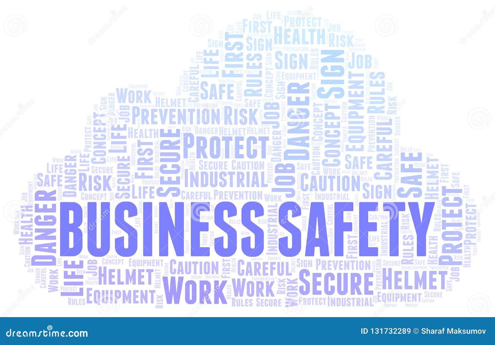 Business Safety Word Cloud. Word Cloud Made with Text only Stock ...